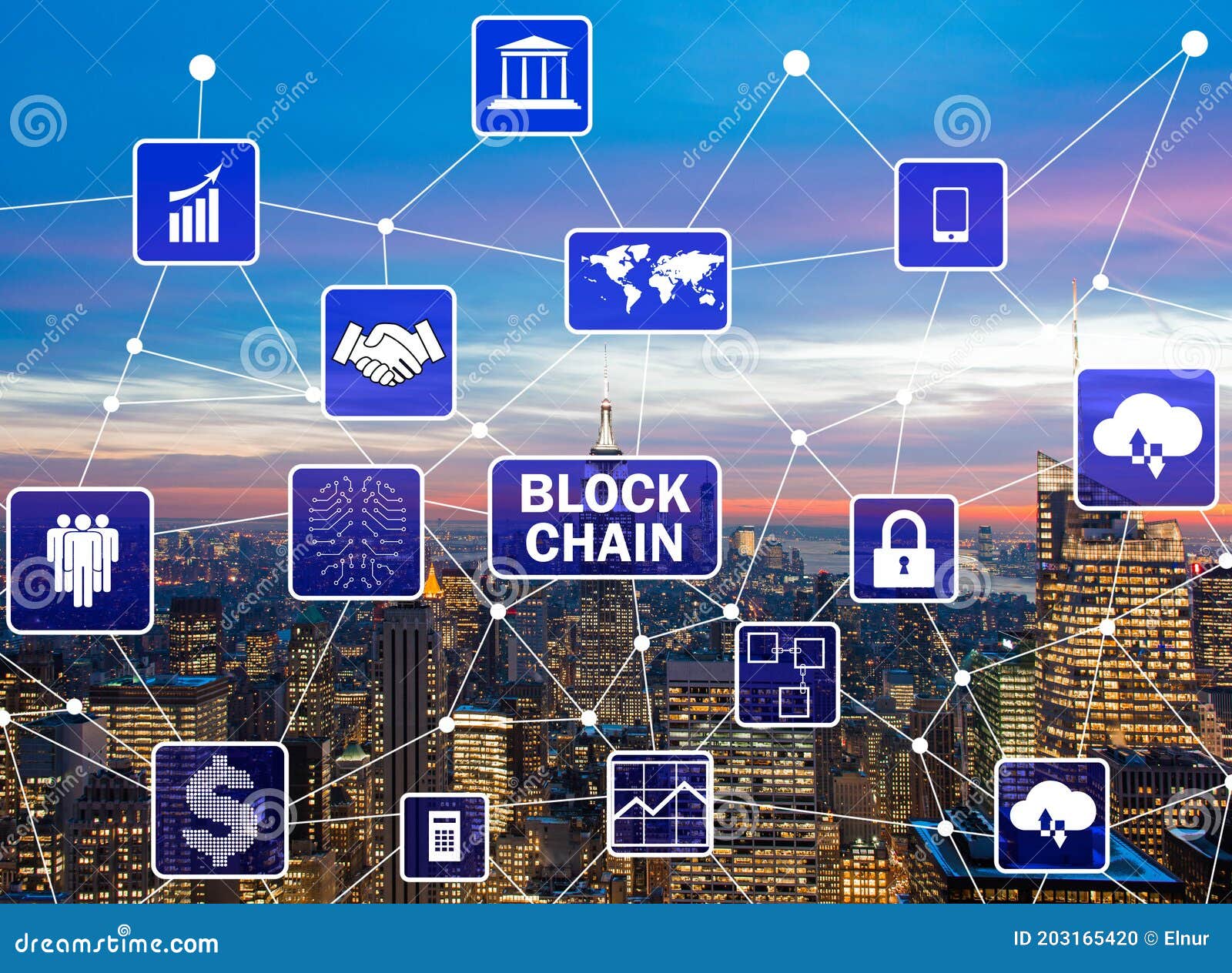 Blockchain Concept In Database Management Stock Photography ...