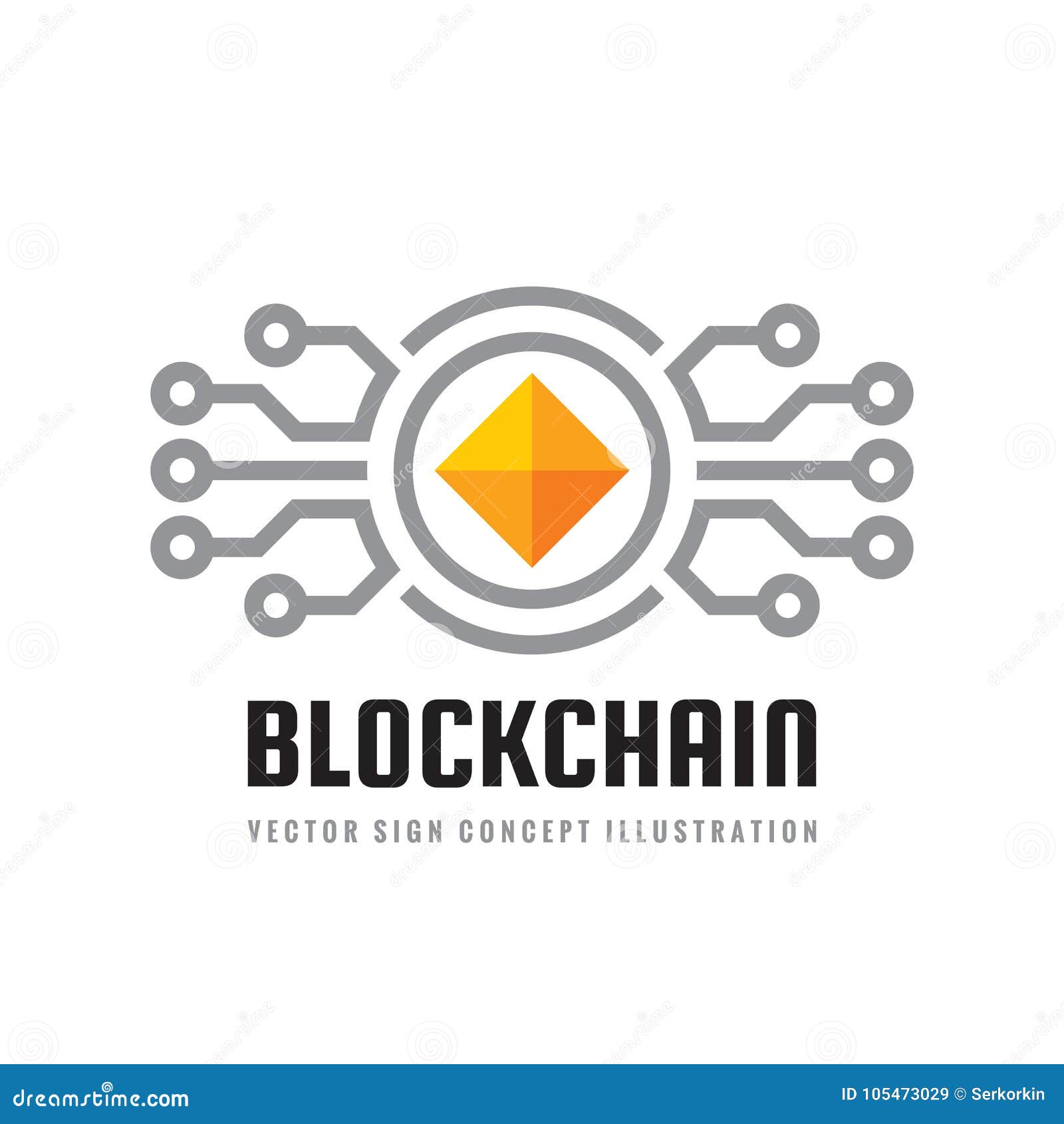 Blockchain Concept Illustration With Glowing Blue Letters ...