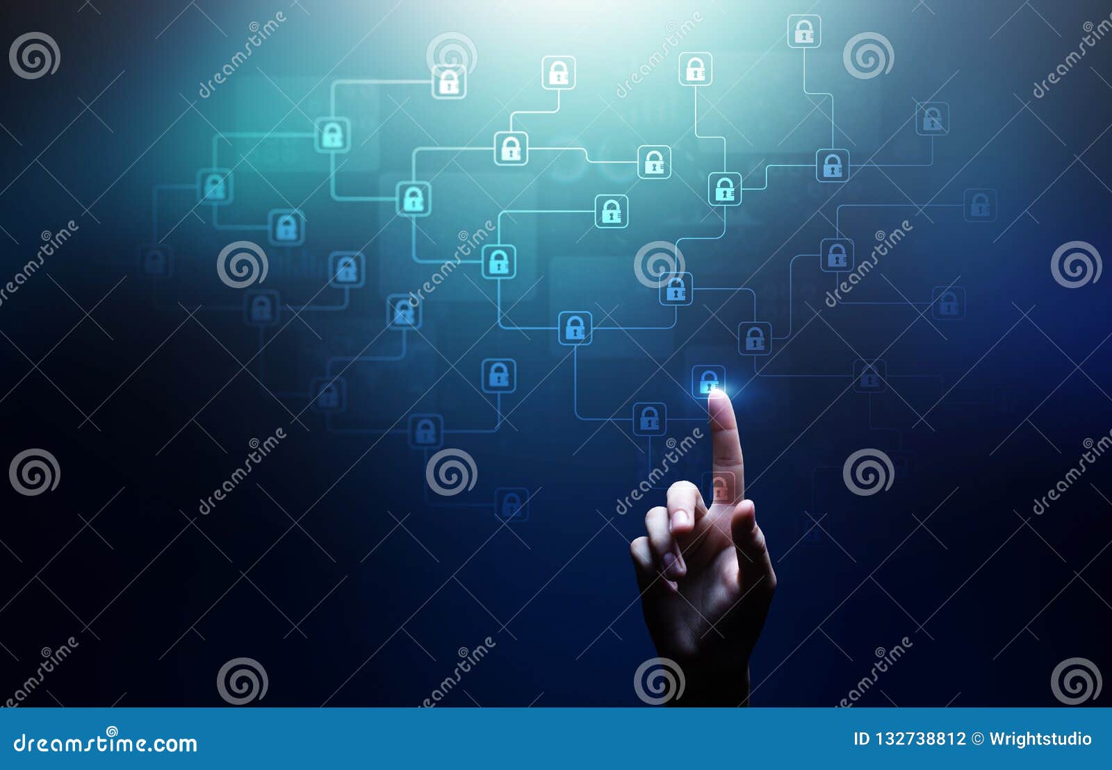 Blockchain Cryptography Technology, Fintech and Internet Concept on ... Blockchain Cryptography Technology, Fintech and Internet Concept on ...