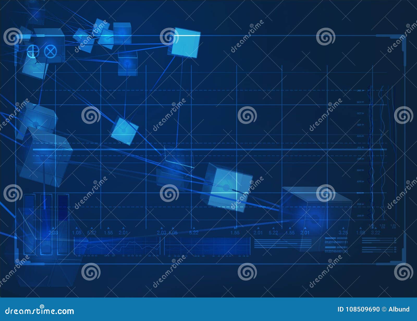 Blockchain Data Network stock illustration. Illustration of banking ...