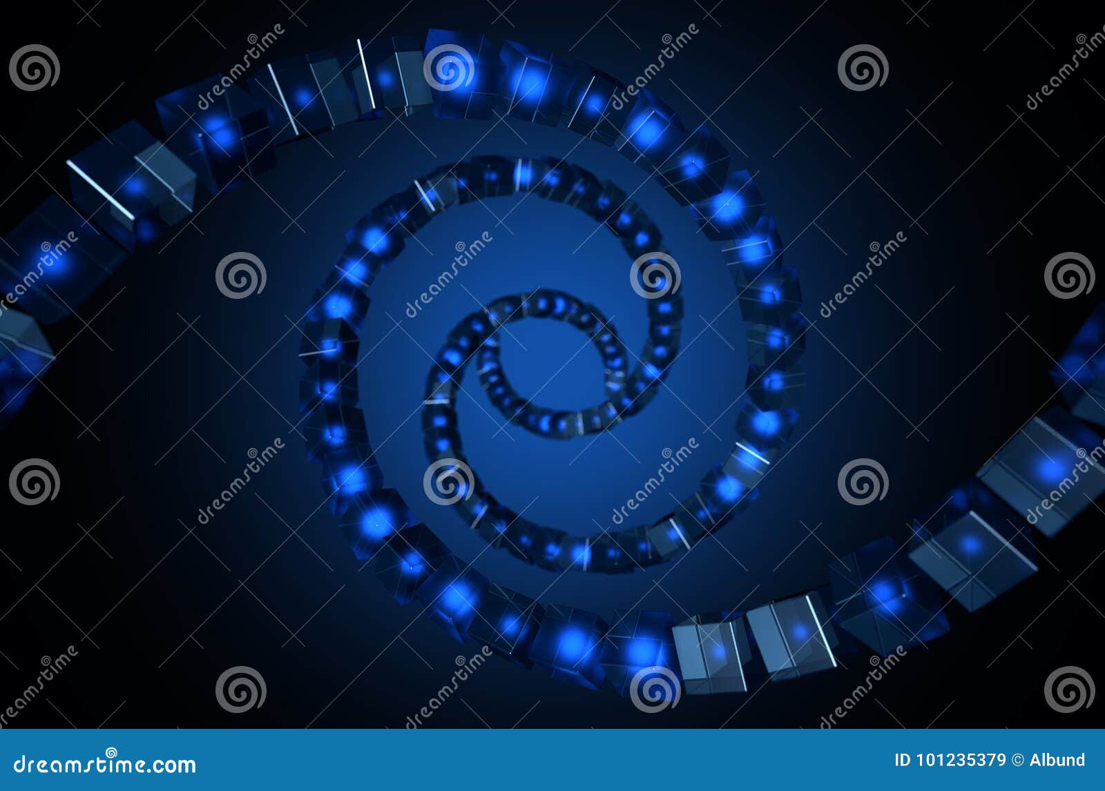 Blockchain Strand: A Futuristic 8K Cartoon Of Digital DNA Technology ...