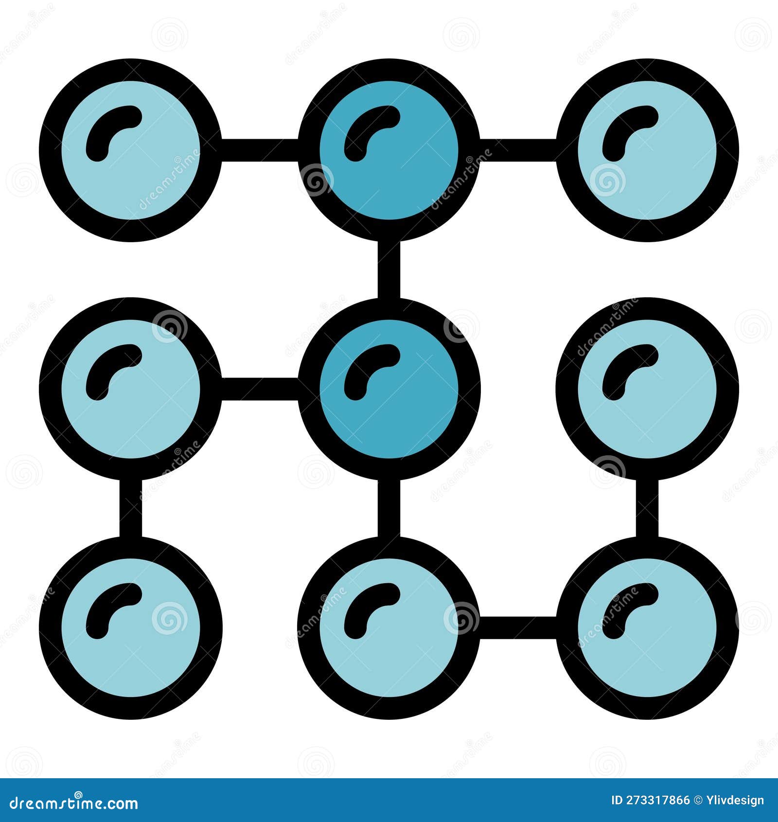 Blockchain Database Icon Vector Flat Stock Vector Illustration Of Digital Flat 273317866