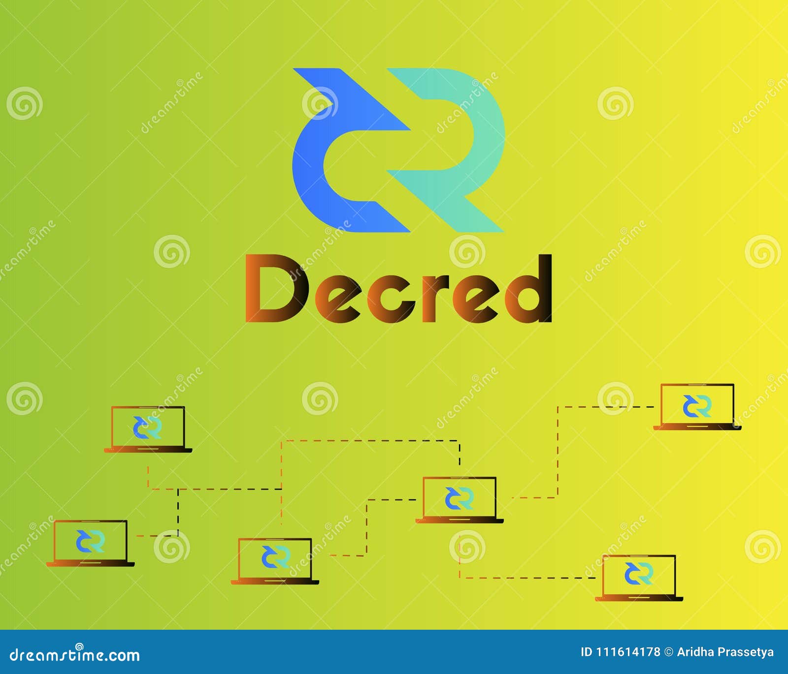 Blockchain Decred Symbol Virtual Payment Background Vector Illustration | CartoonDealer.com ...