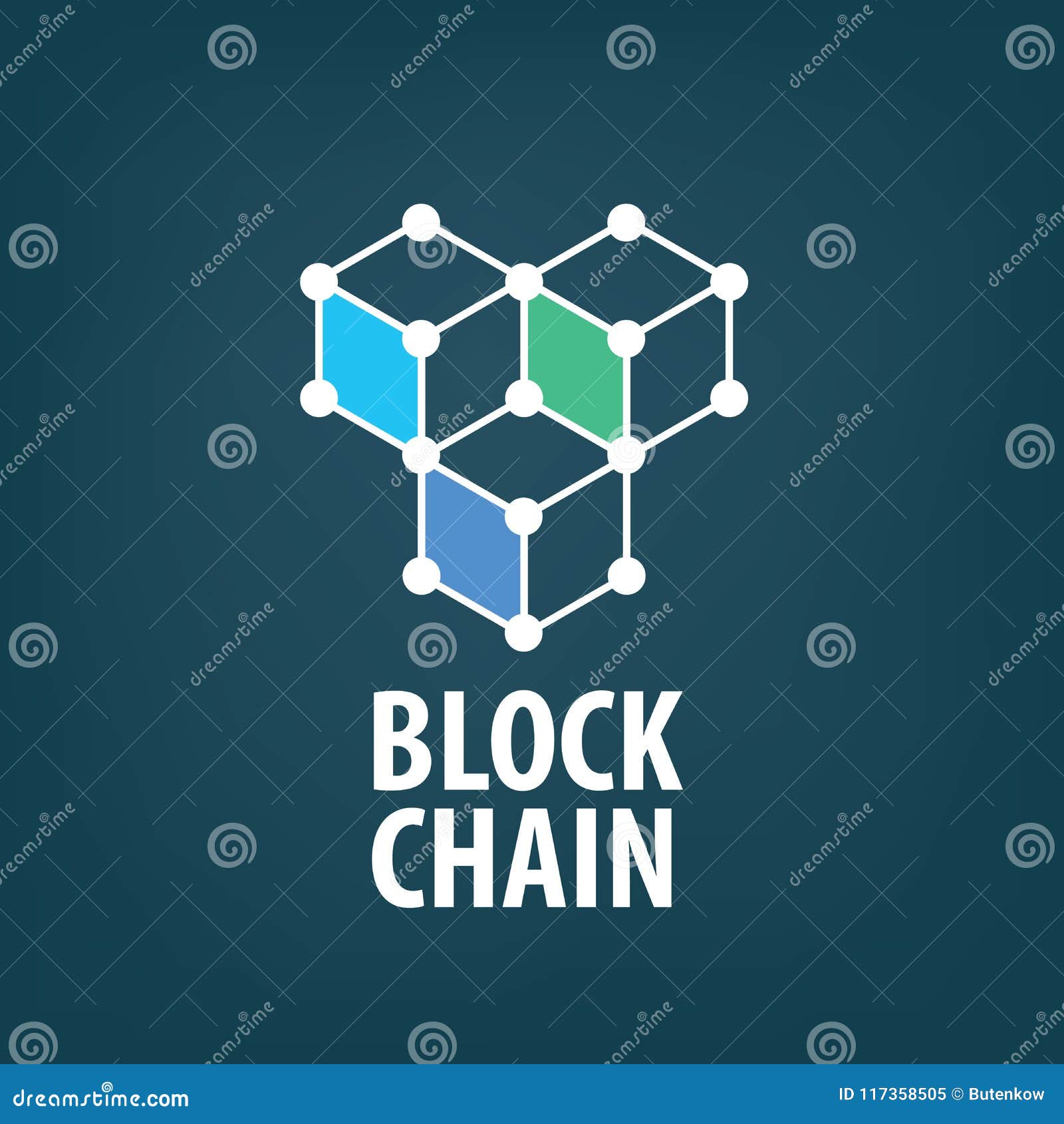 Blockchain Del Logotipo Del Vector Ilustración del Vector - Ilustración ...