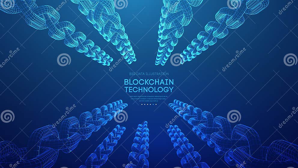 Blockchain Digital Technology. Big Data Vector Background. Cryptocurrency Technology Vector ...