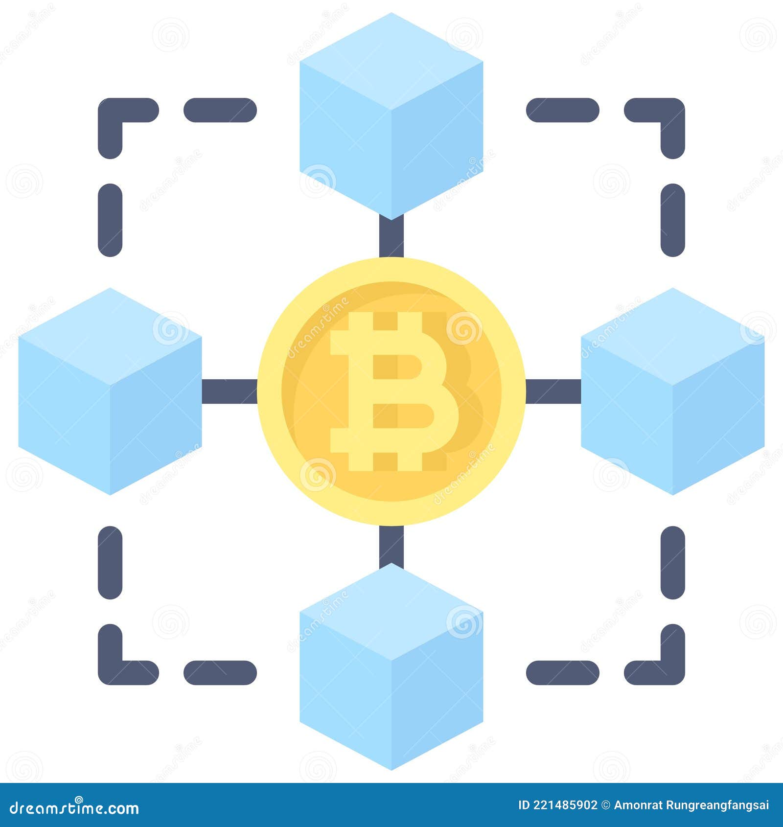 Blockchain Icon, Cryptocurrency Related Vector Stock Vector ...