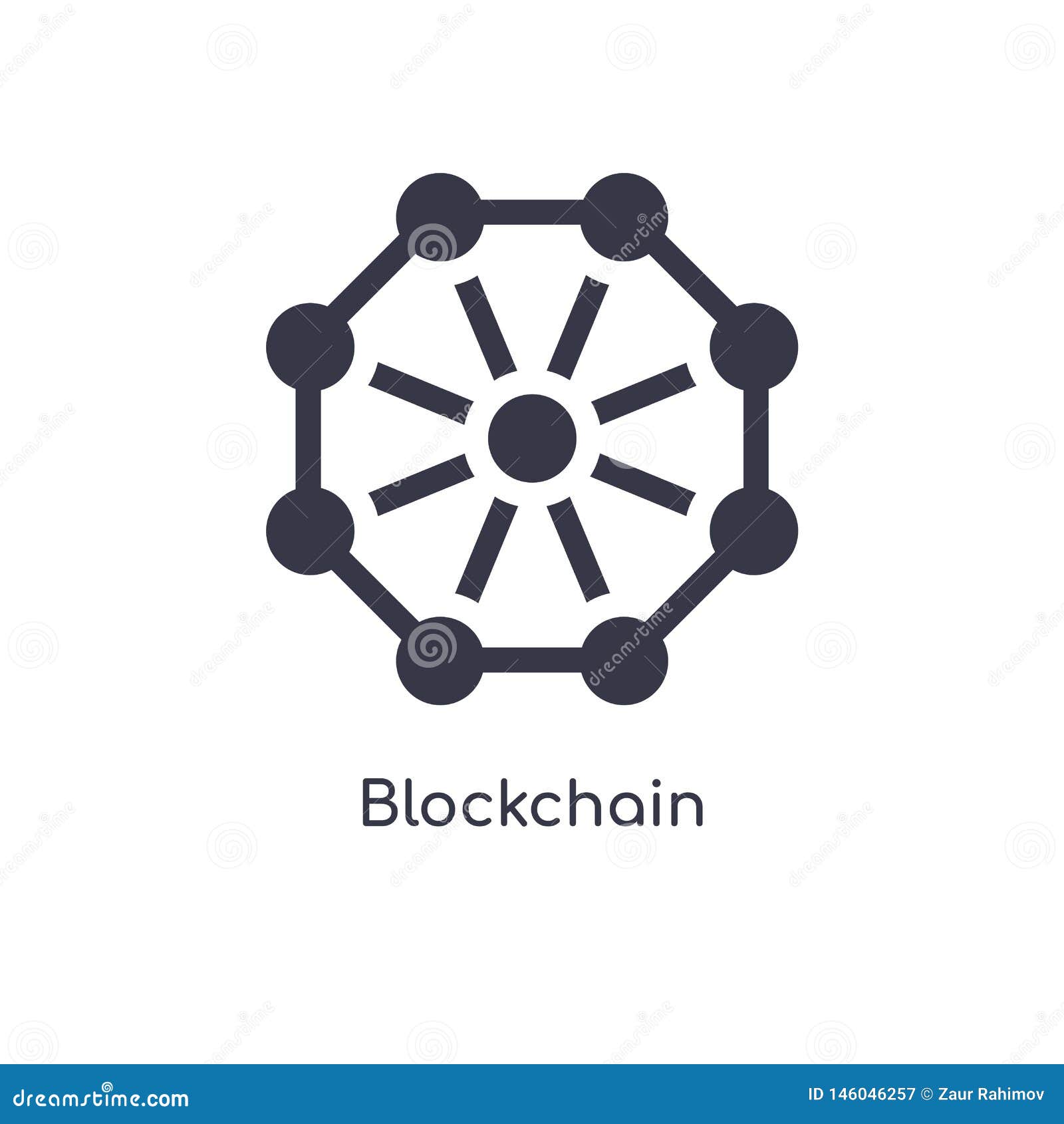 Blockchain Icon. Isolated Blockchain Icon Vector Illustration from ...