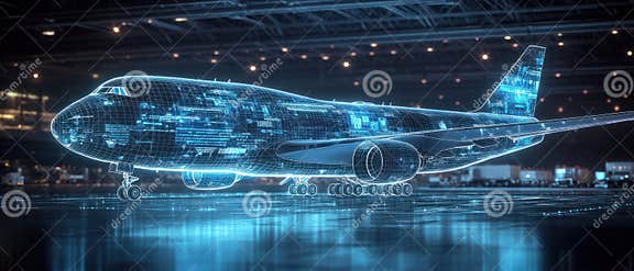 Blockchain Integration Logistic, a Translucent Cargo Airplane is ...