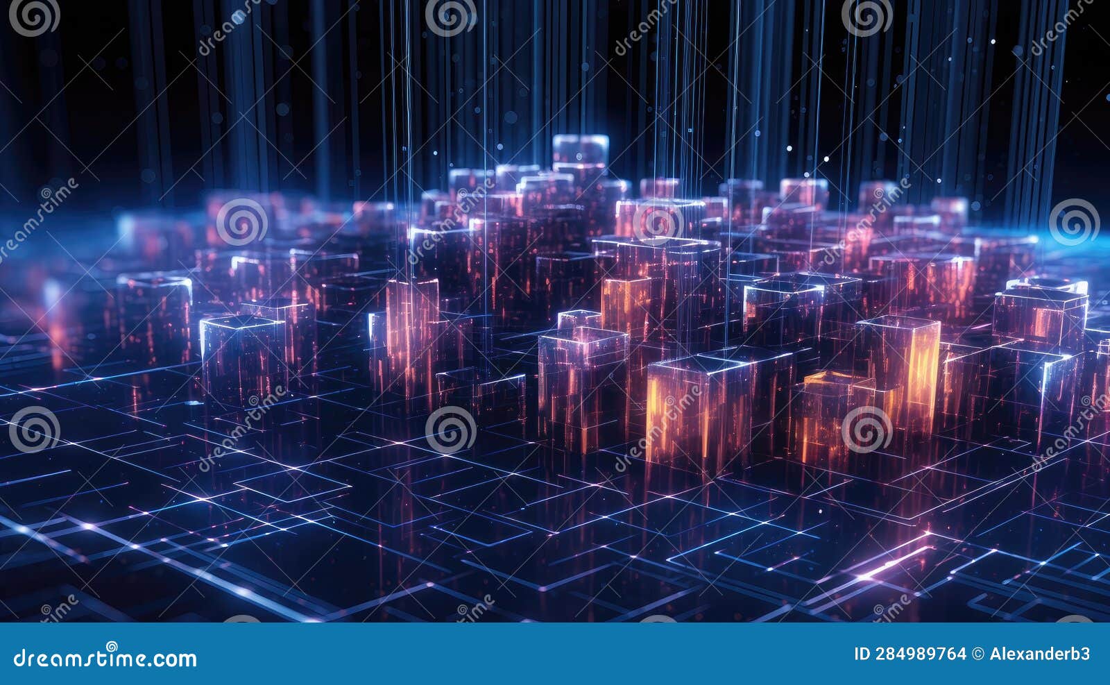 Blockchain Interaction Transaction Concept: Captivating Image of Secure ...