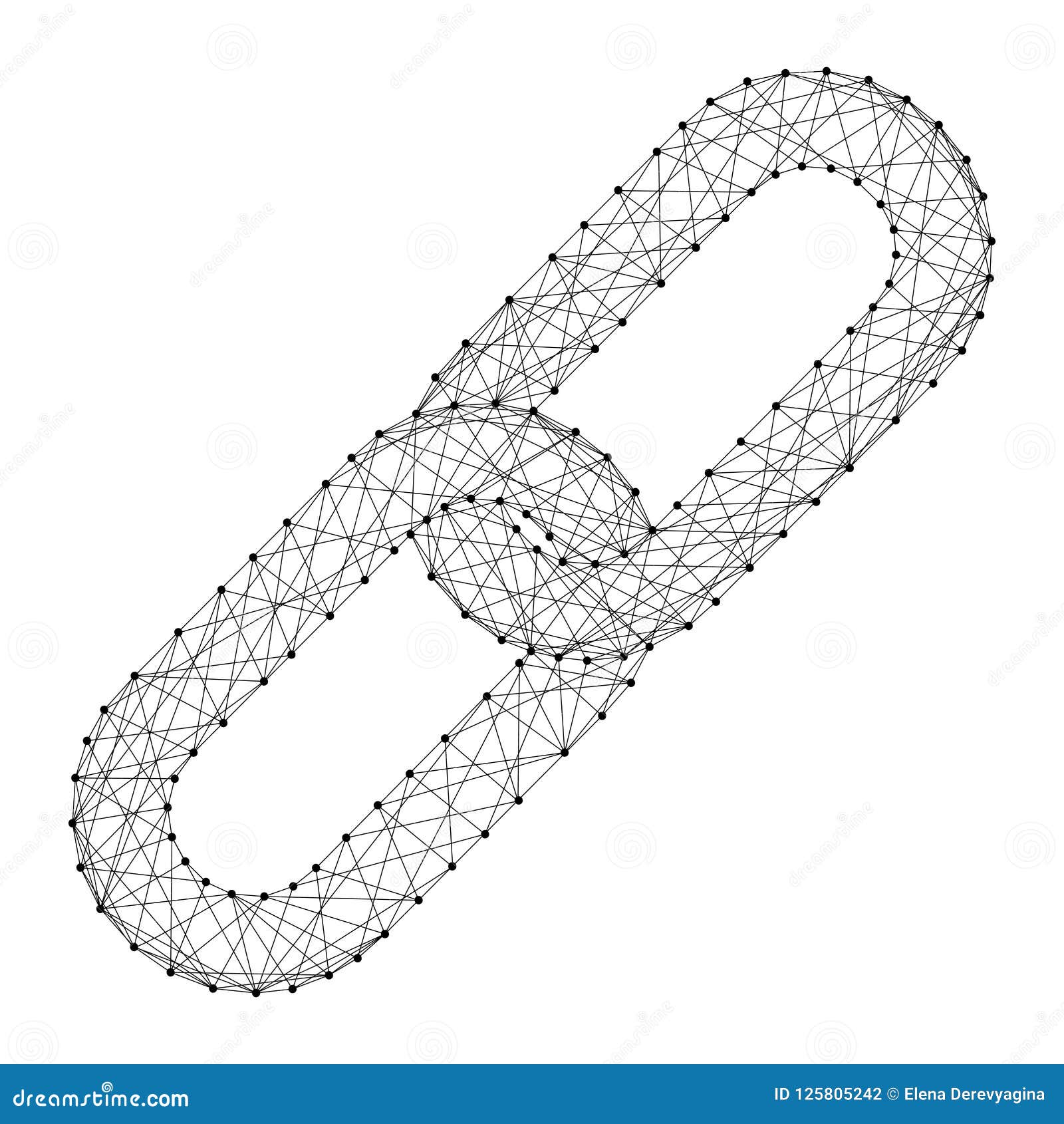 Blockchain Link Chain Hyperlink from Abstract Futuristic Polygon Stock ...