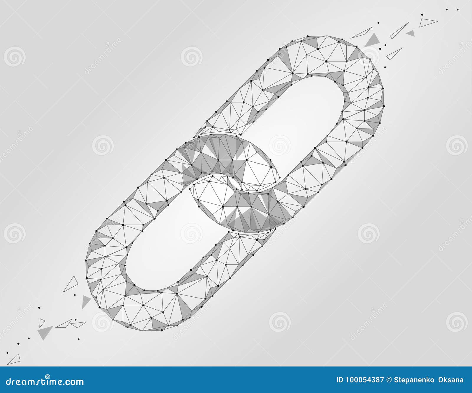 Blockchain Link Sign Low Poly Design. Internet Technology Chain Icon ...