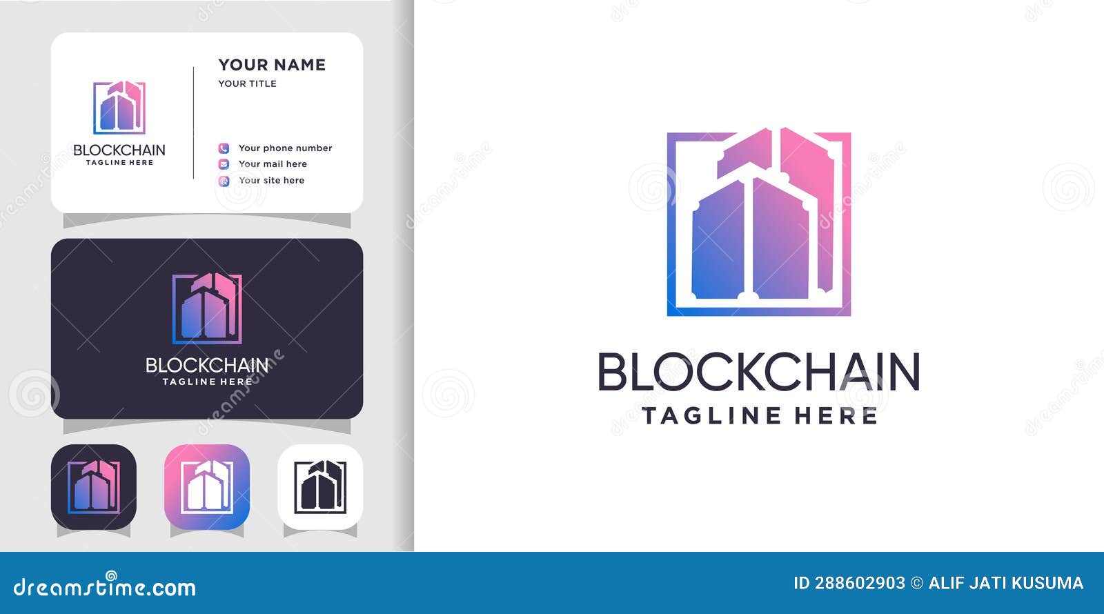 Blockchain Logo Design Concept Premium Vector Stock Vector ...