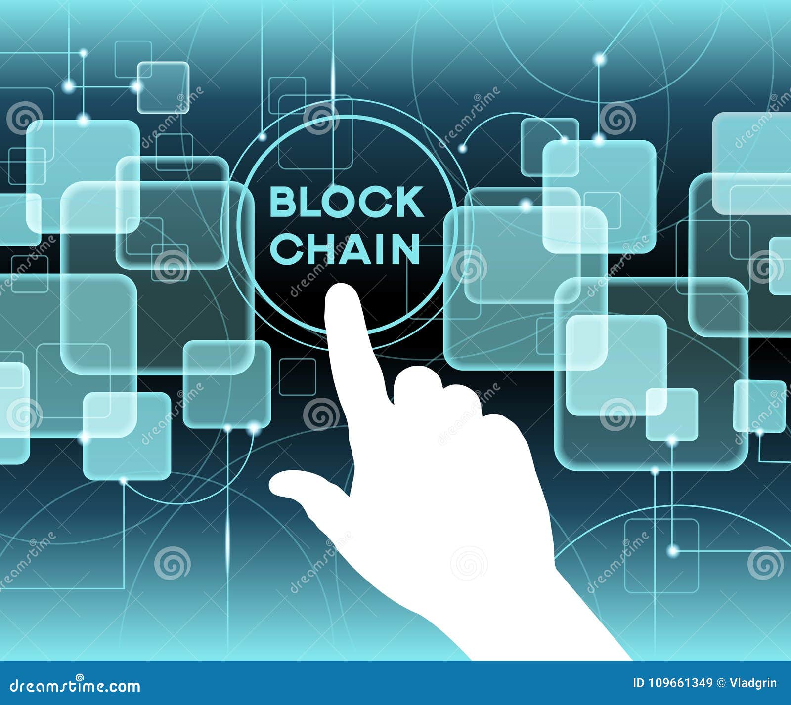 Blockchain Cryptocurrency Template. Stock Vector - Illustration of ...
