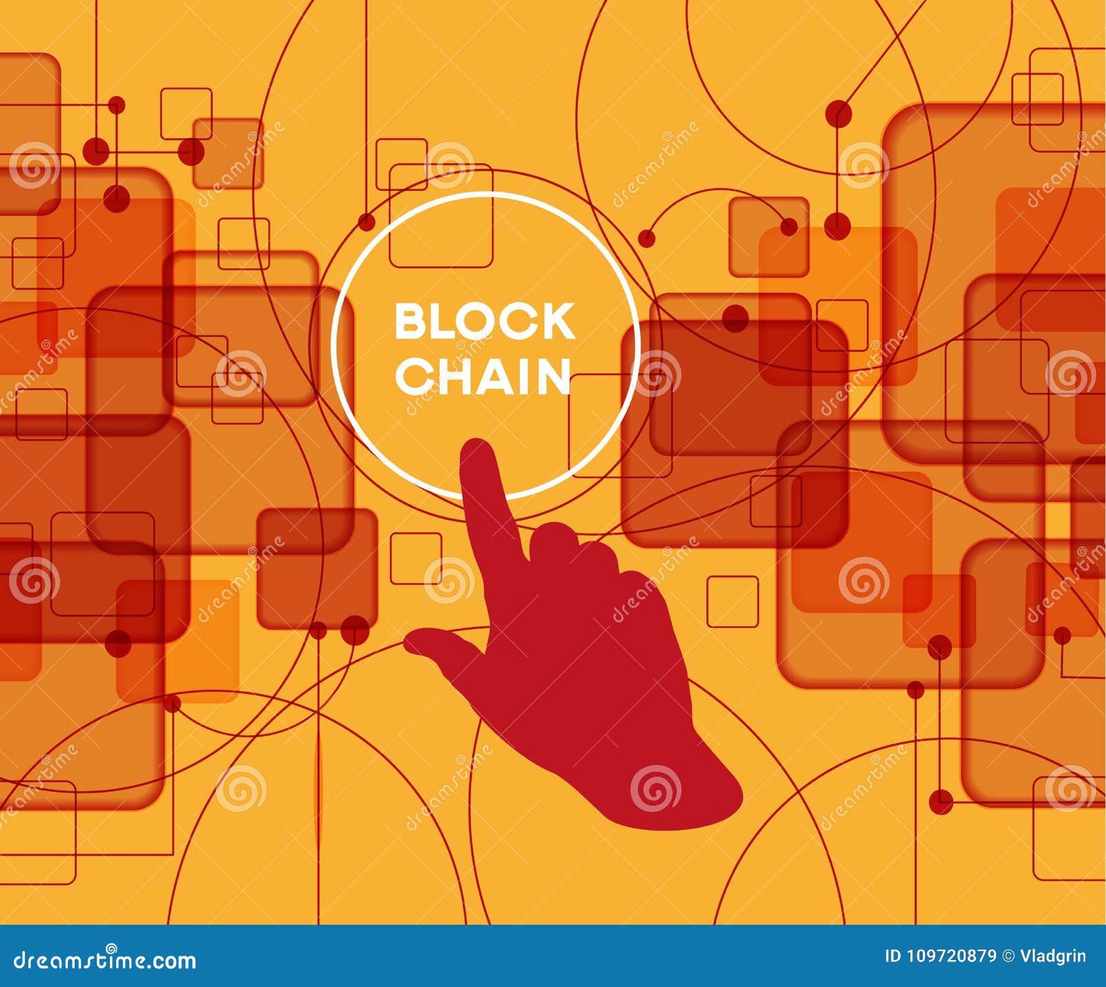 Blockchain Cryptocurrency Template. Stock Vector - Illustration of ...