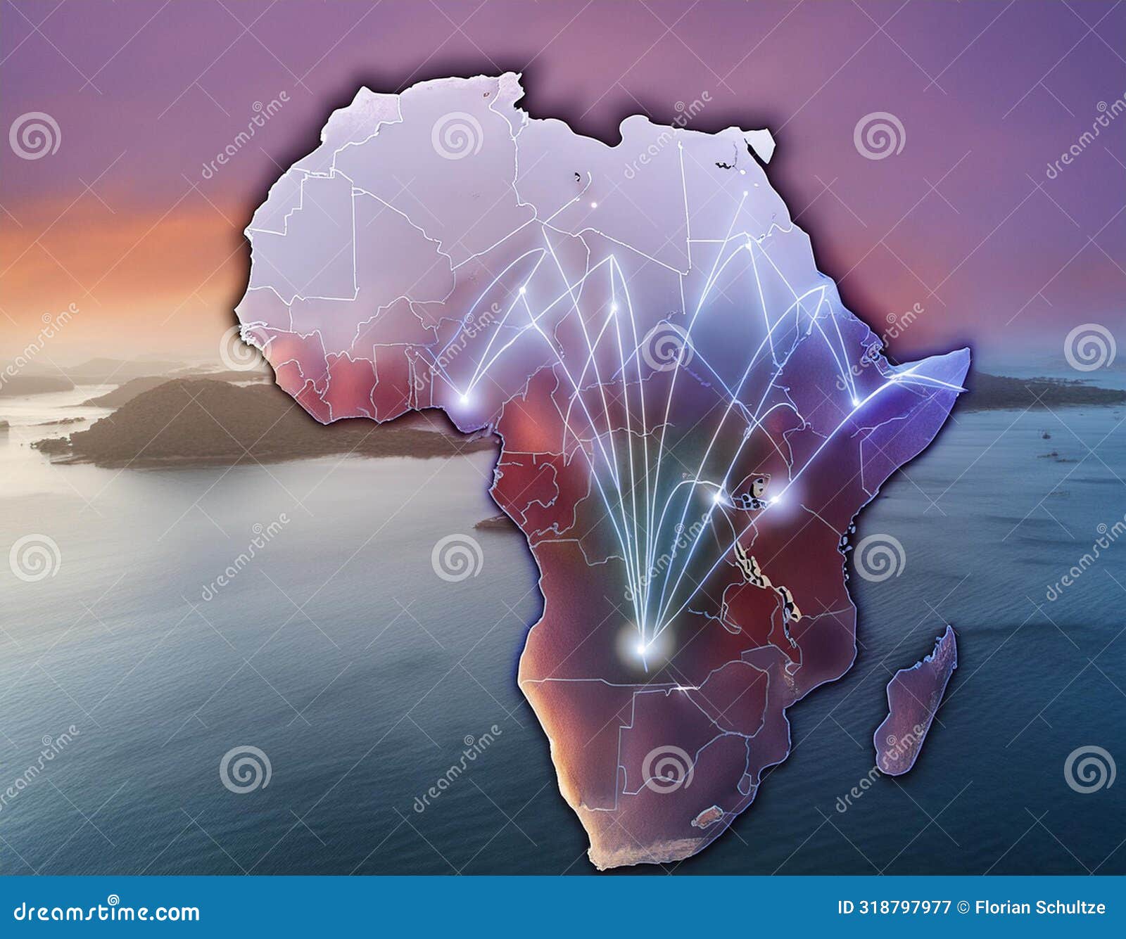 Blockchain Network Growing Across Africas Map Advancing Digital ...