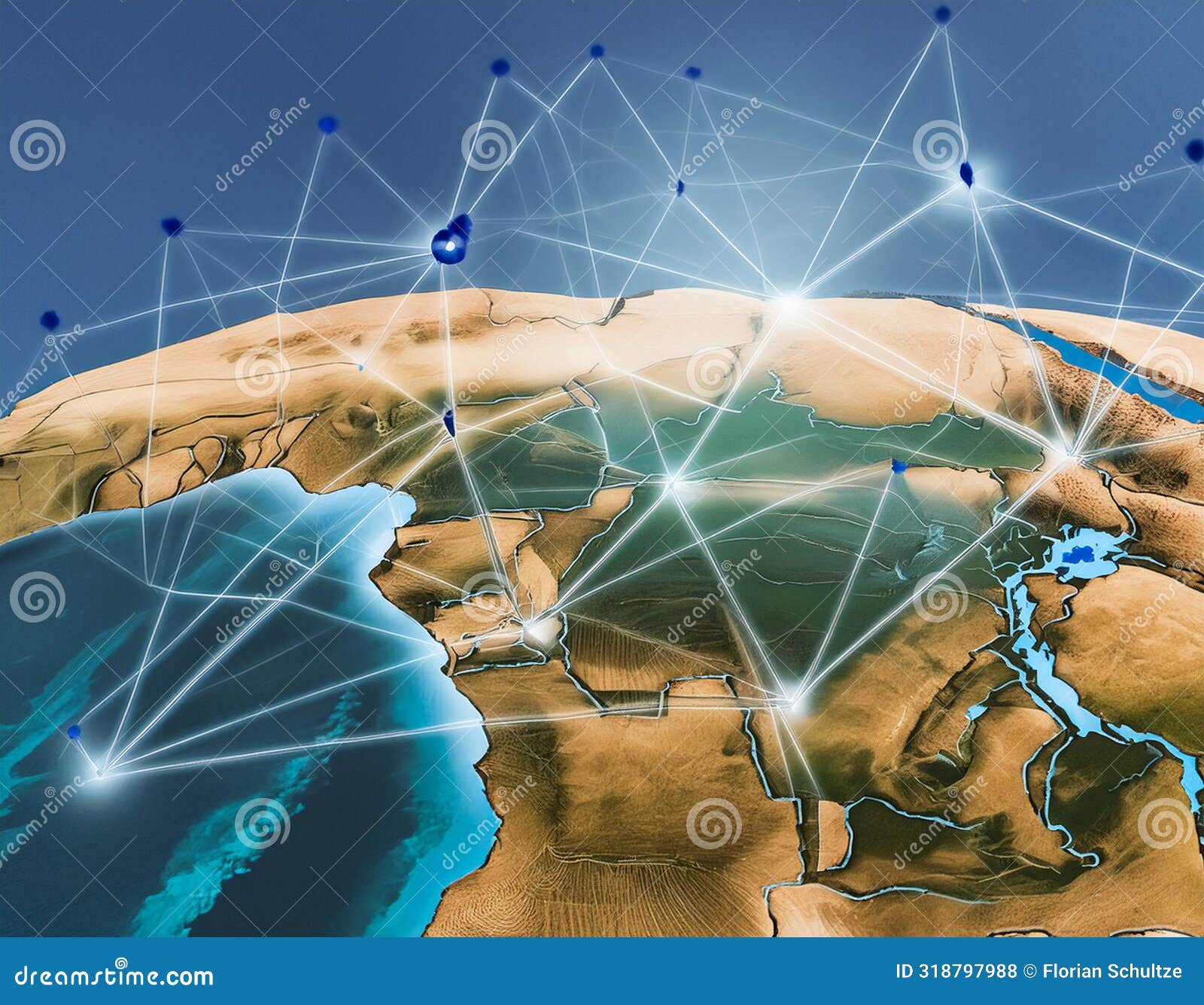 Blockchain Network Growing Across Africas Map Advancing Digital ...