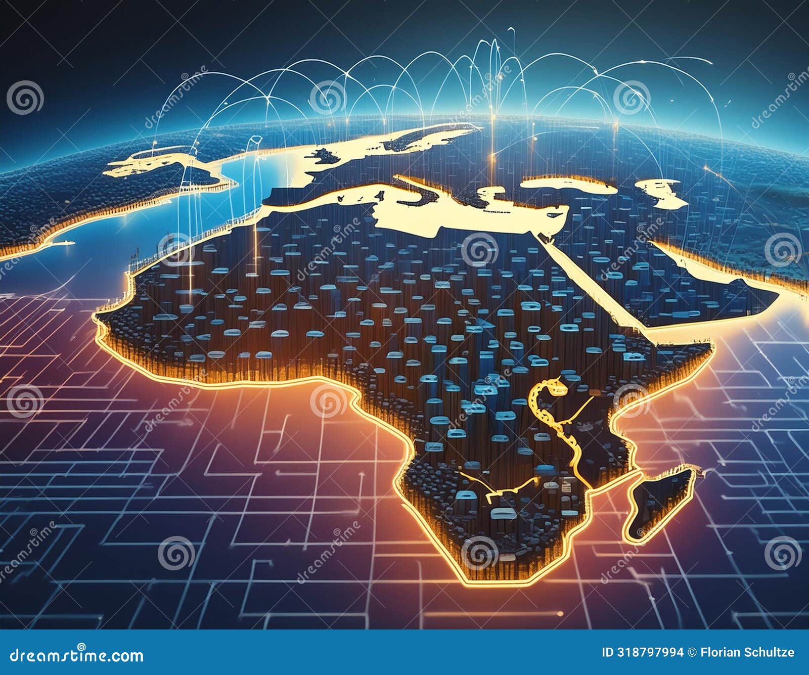 Blockchain Network Growing Across Africas Map Advancing Digital ...