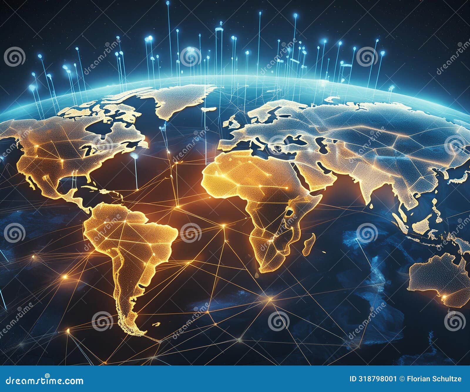 Blockchain Network Growing Across Africas Map Advancing Digital ...