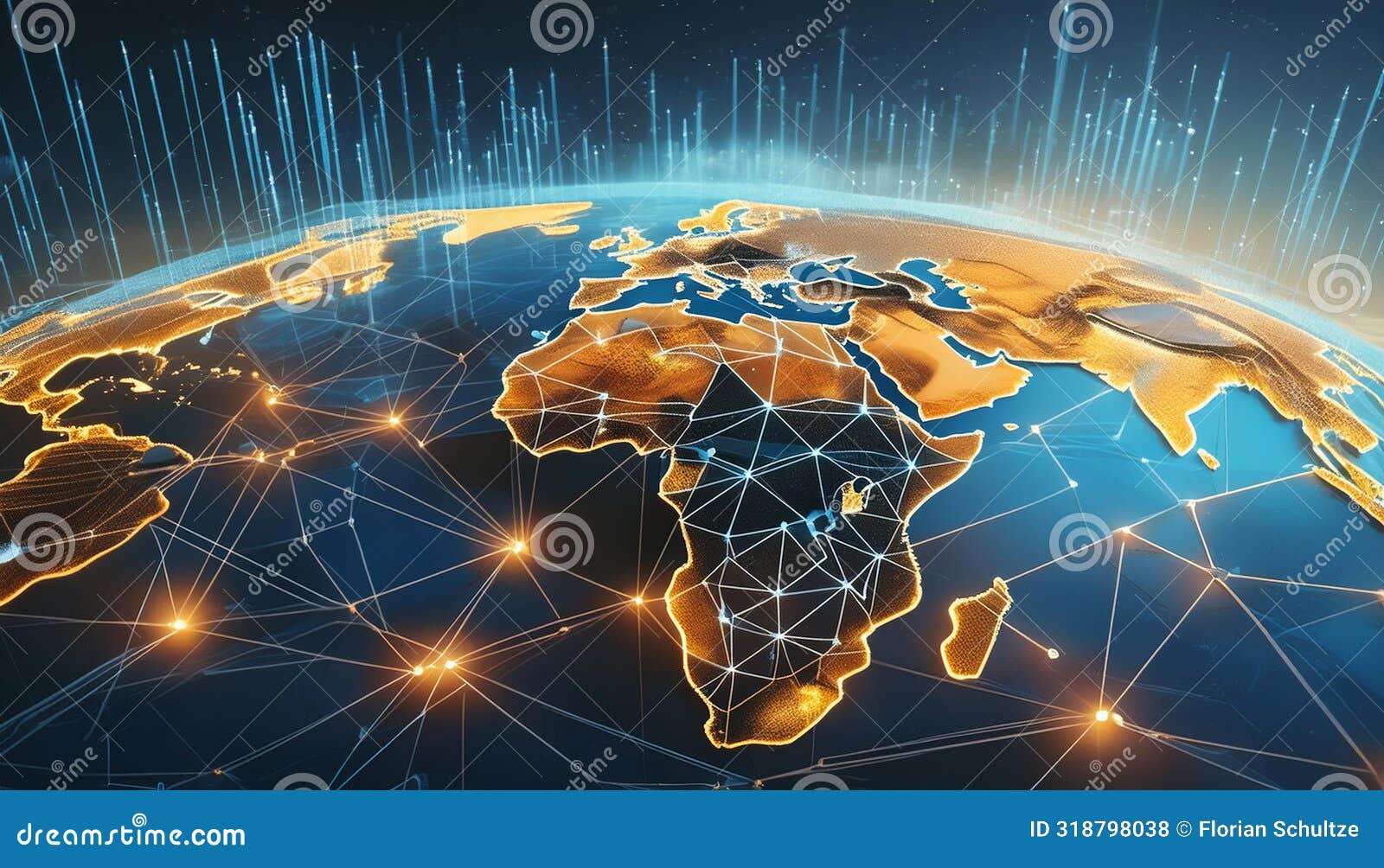 Blockchain Network Growing Across Africas Map Advancing Digital ...