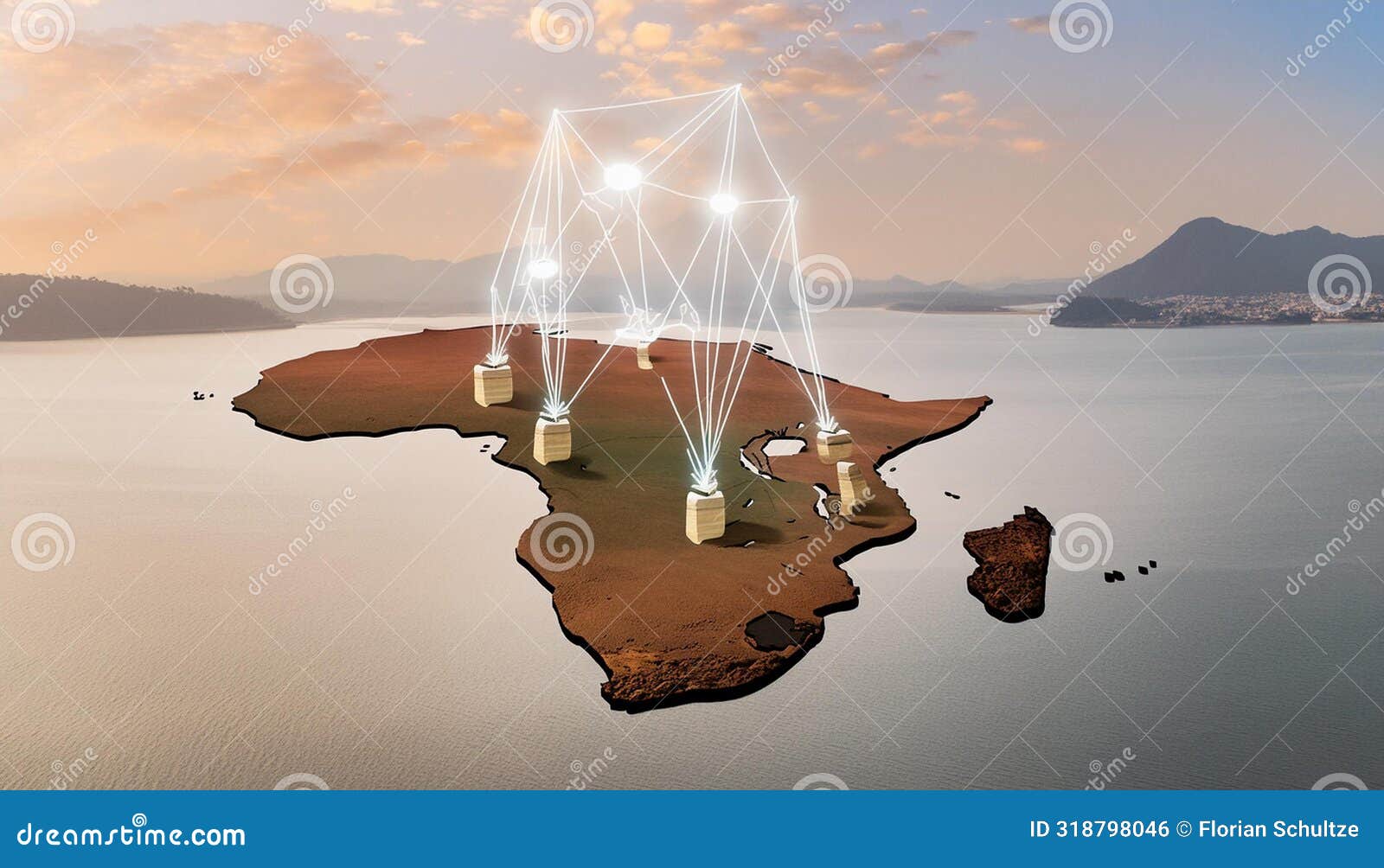 Blockchain Network Growing Across Africas Map Advancing Digital ...
