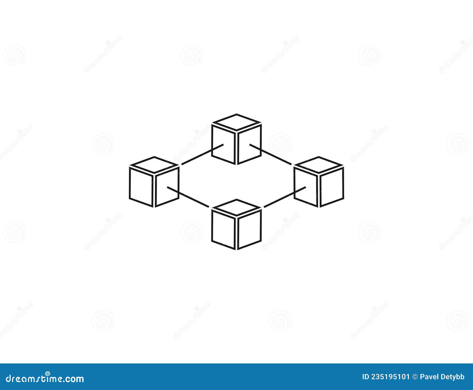 Blockchain, Network Icon. Vector Illustration. Flat Design Stock Vector ...
