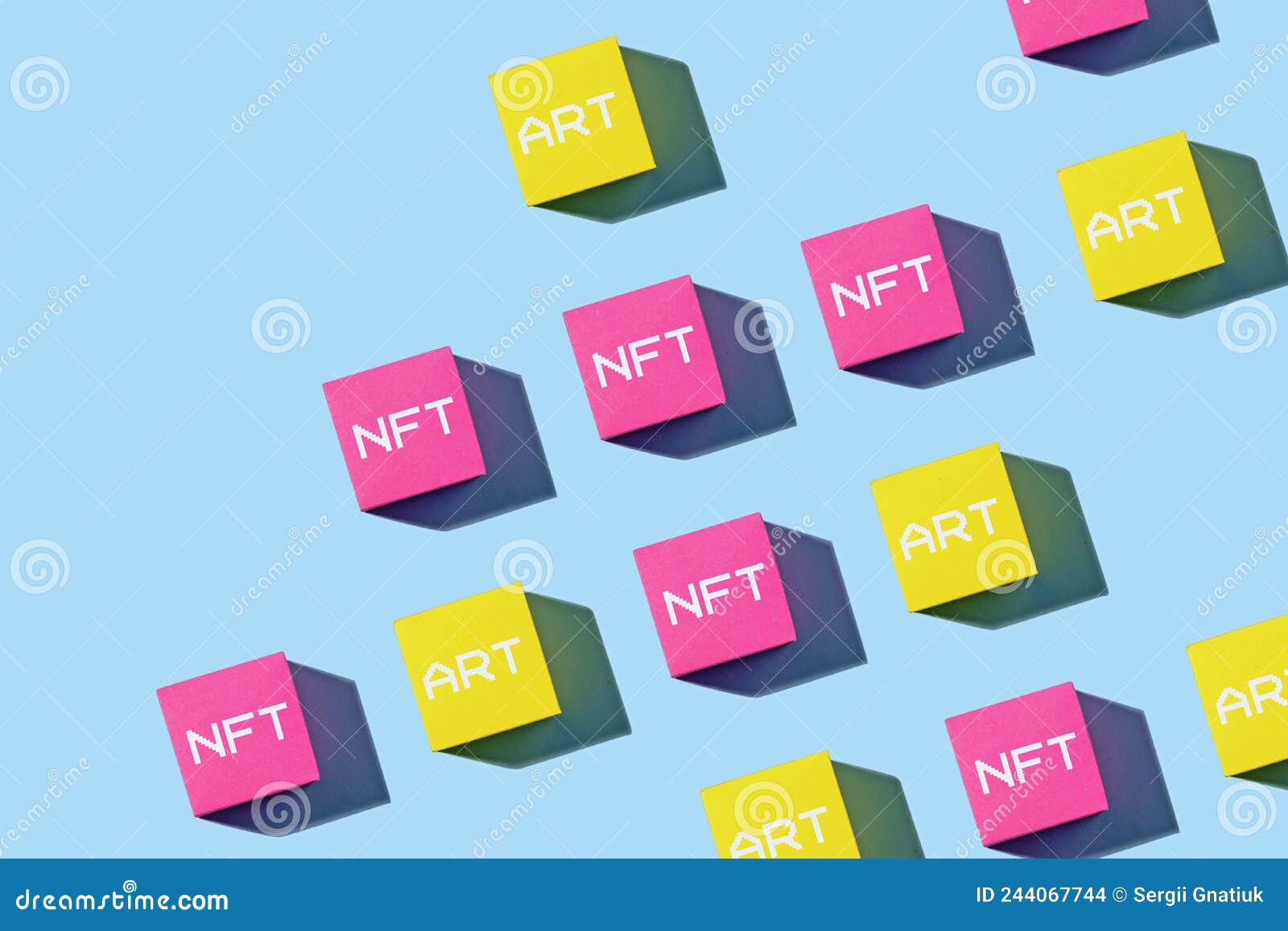 Blockchain Pattern. NFT Technology is the Future Stock Photo - Image of ...