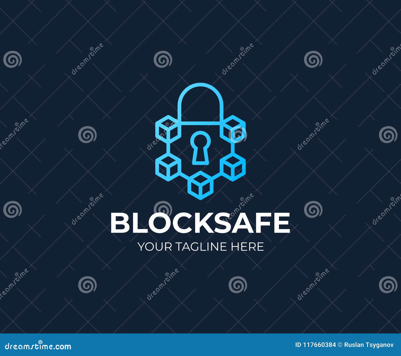 Blockchain Security Logo Template. Cryptography Vector Design Stock ...