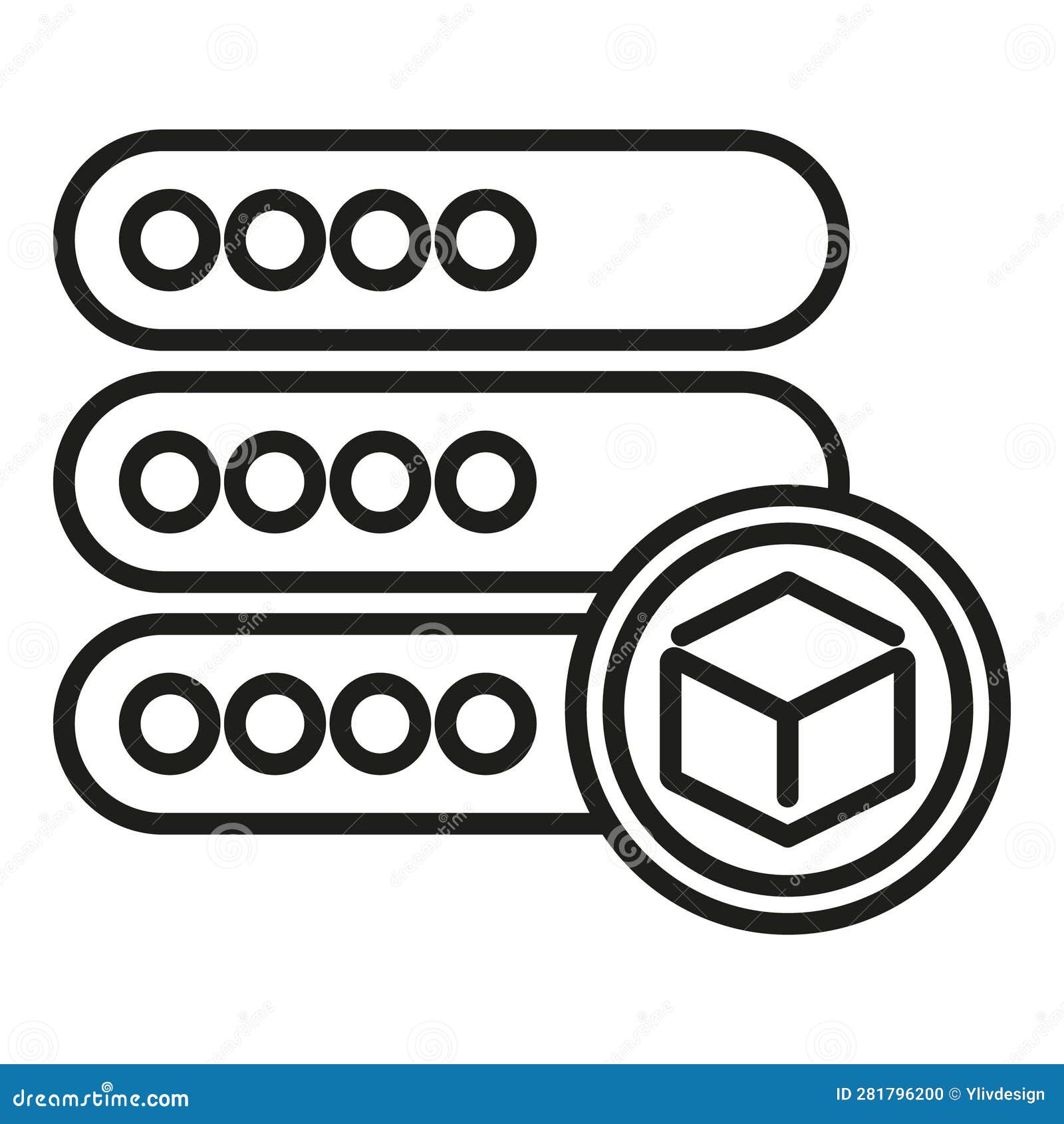 Blockchain Server Icon. Vector Simple Minimal 96x96 Pictogram ...