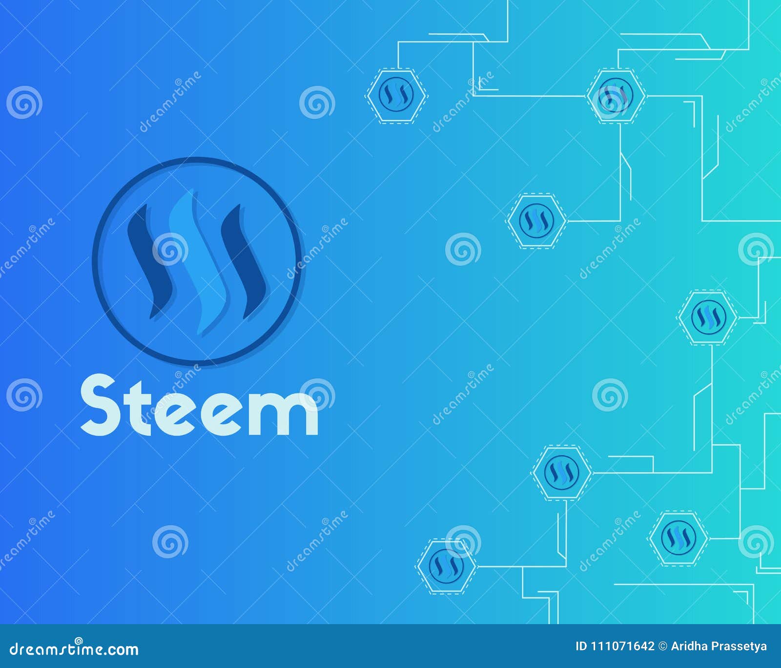 Blockchain Steem Networking Concept Background Collection Editorial ...