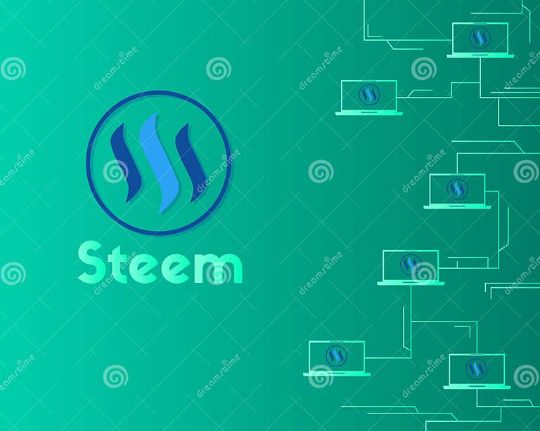 Blockchain Steem Technology Background Collection Editorial Image ...