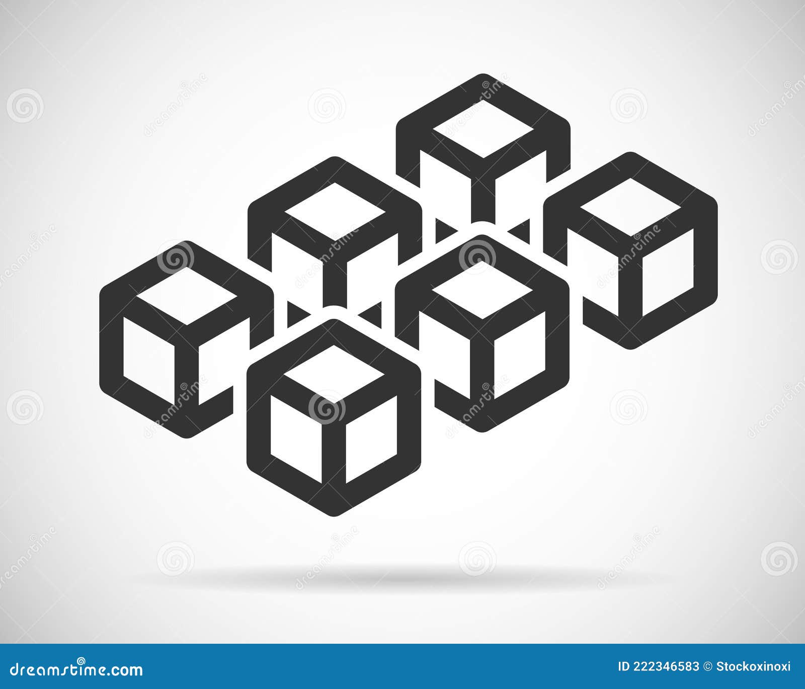 Blockchain Symbol Database Blocks Vector Icon Stock Vector ...