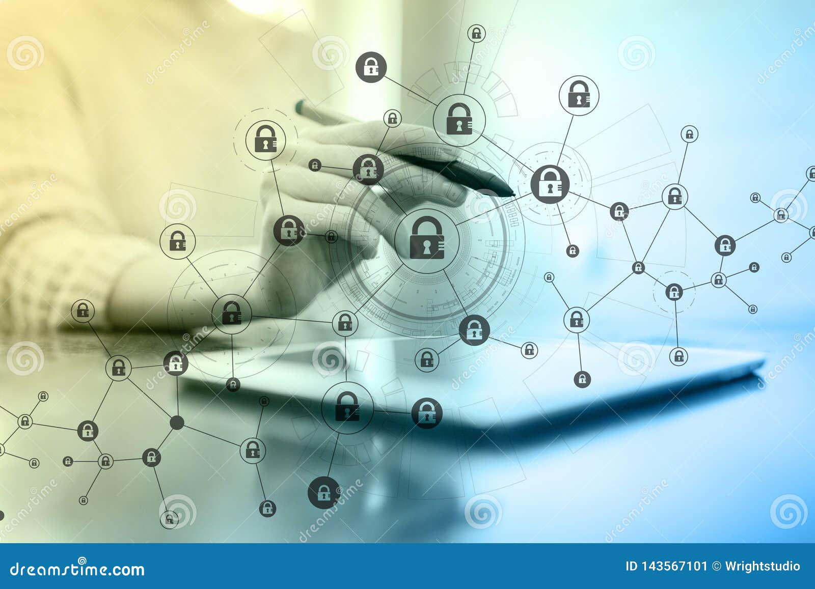 Blockchain Technology Abstract Background. Cryptocurrency, Encrypted ...