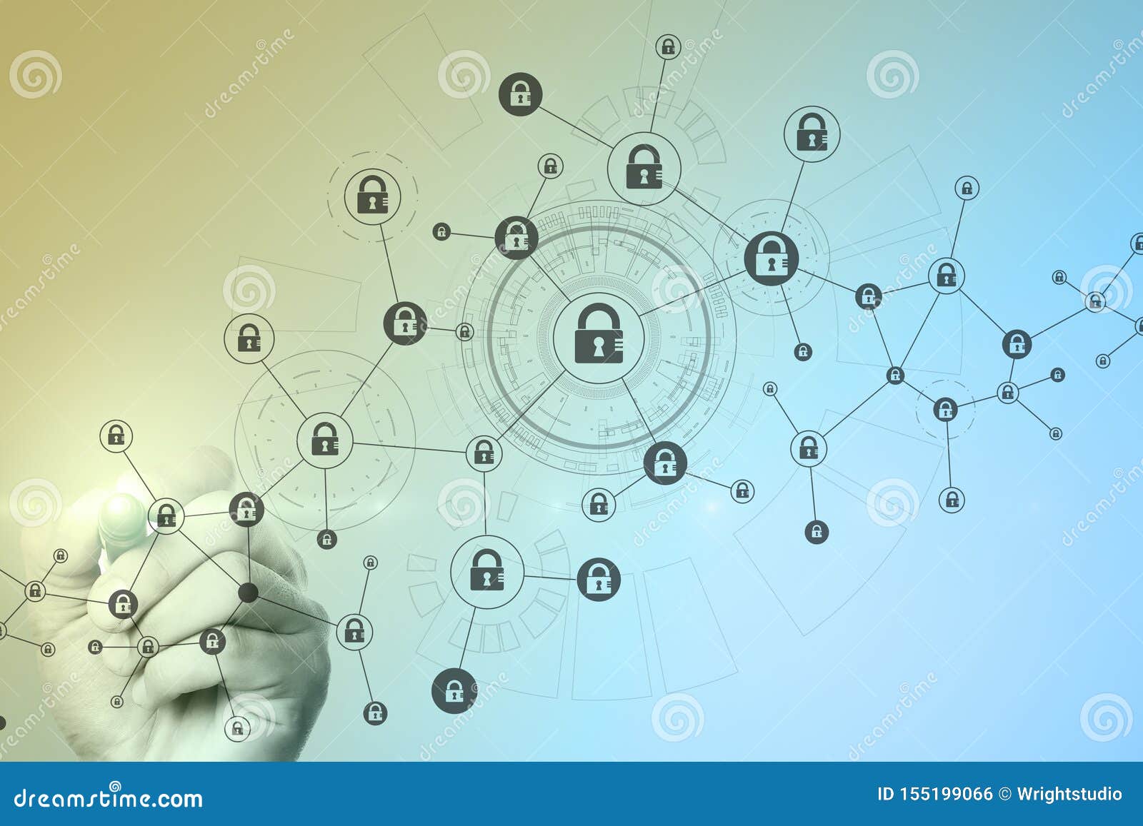 Blockchain Technology Abstract Background. Cryptocurrency, Encrypted ...