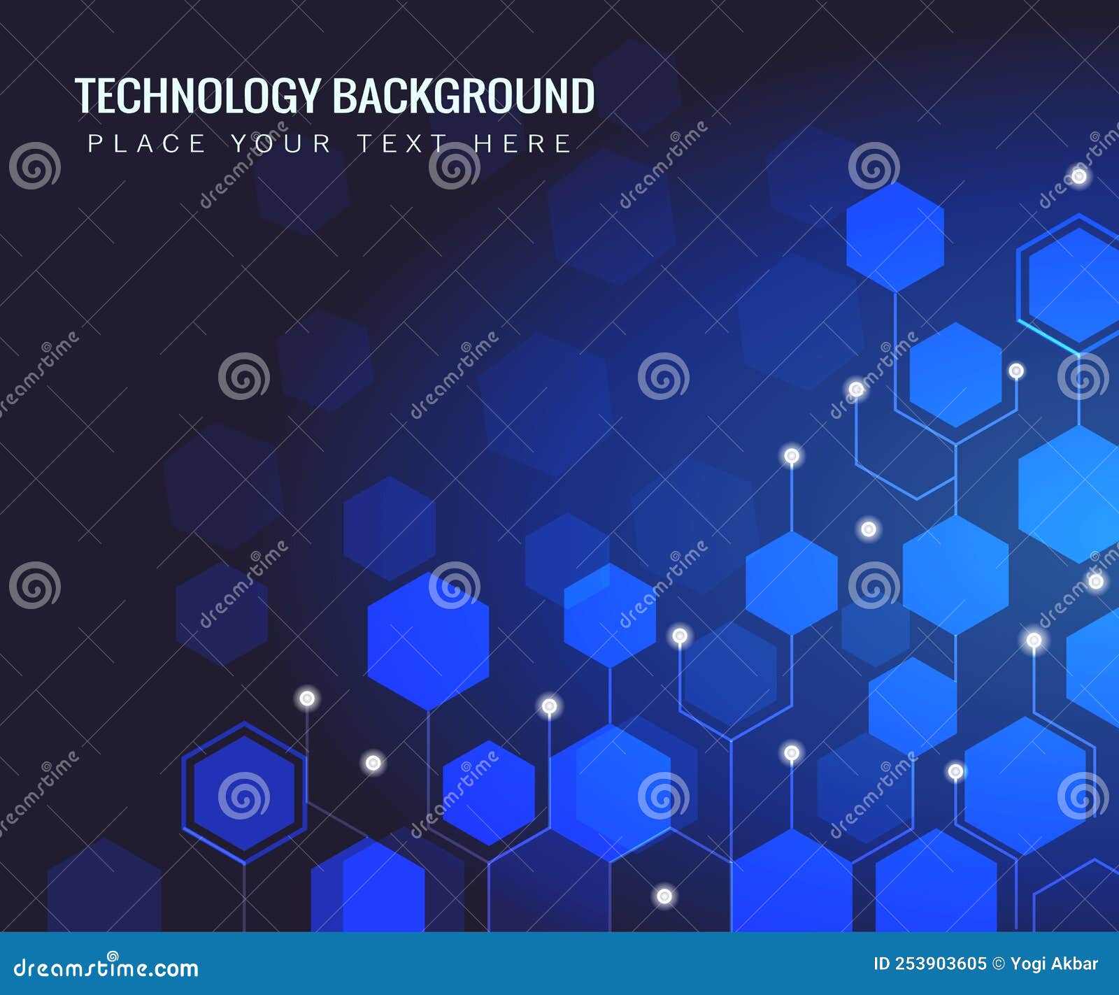 Tech Hexagon Background Vector Illustration | CartoonDealer.com #51984166