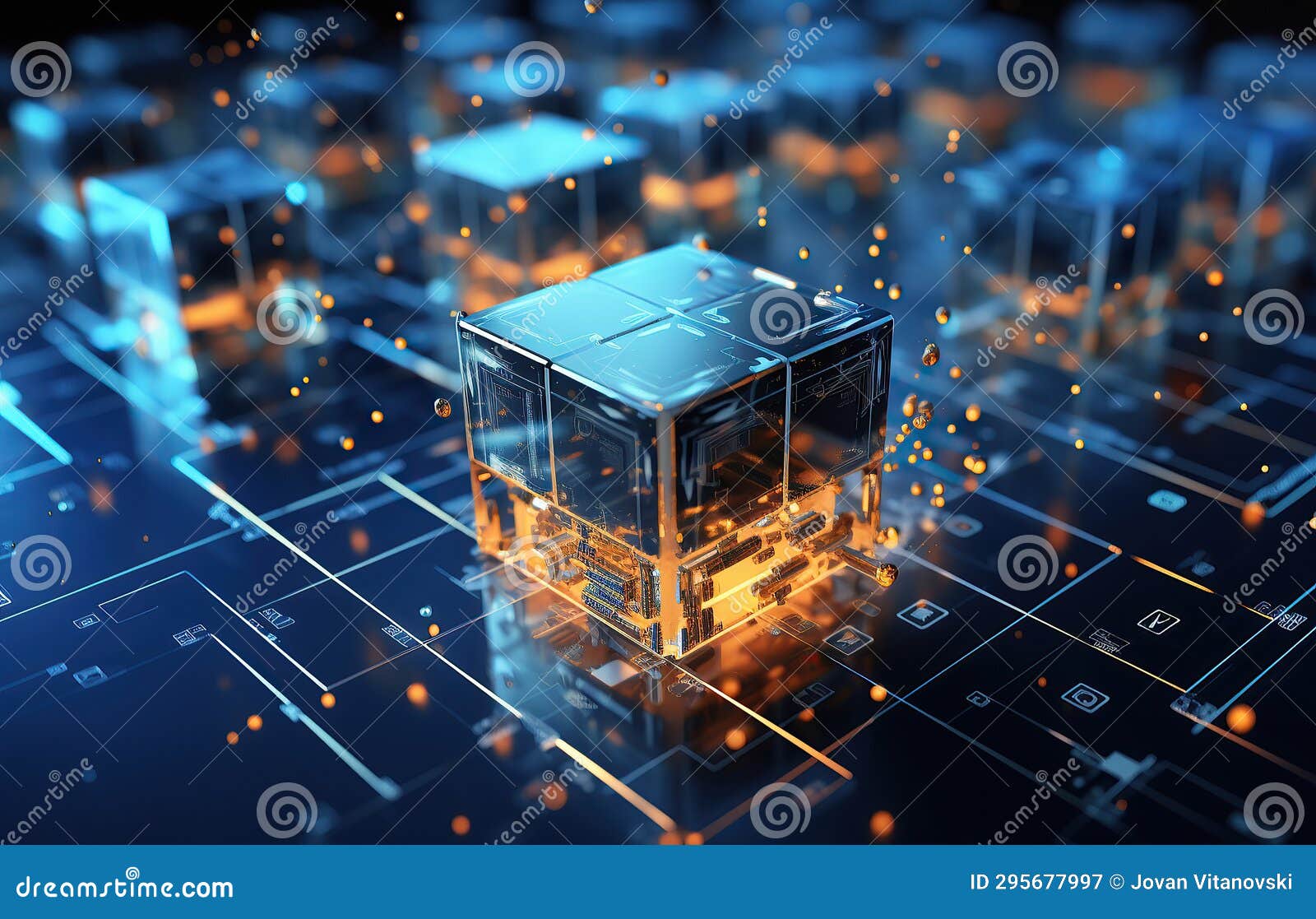 Blockchain Technology. Big Data Processing and Digital Innovation Stock ...