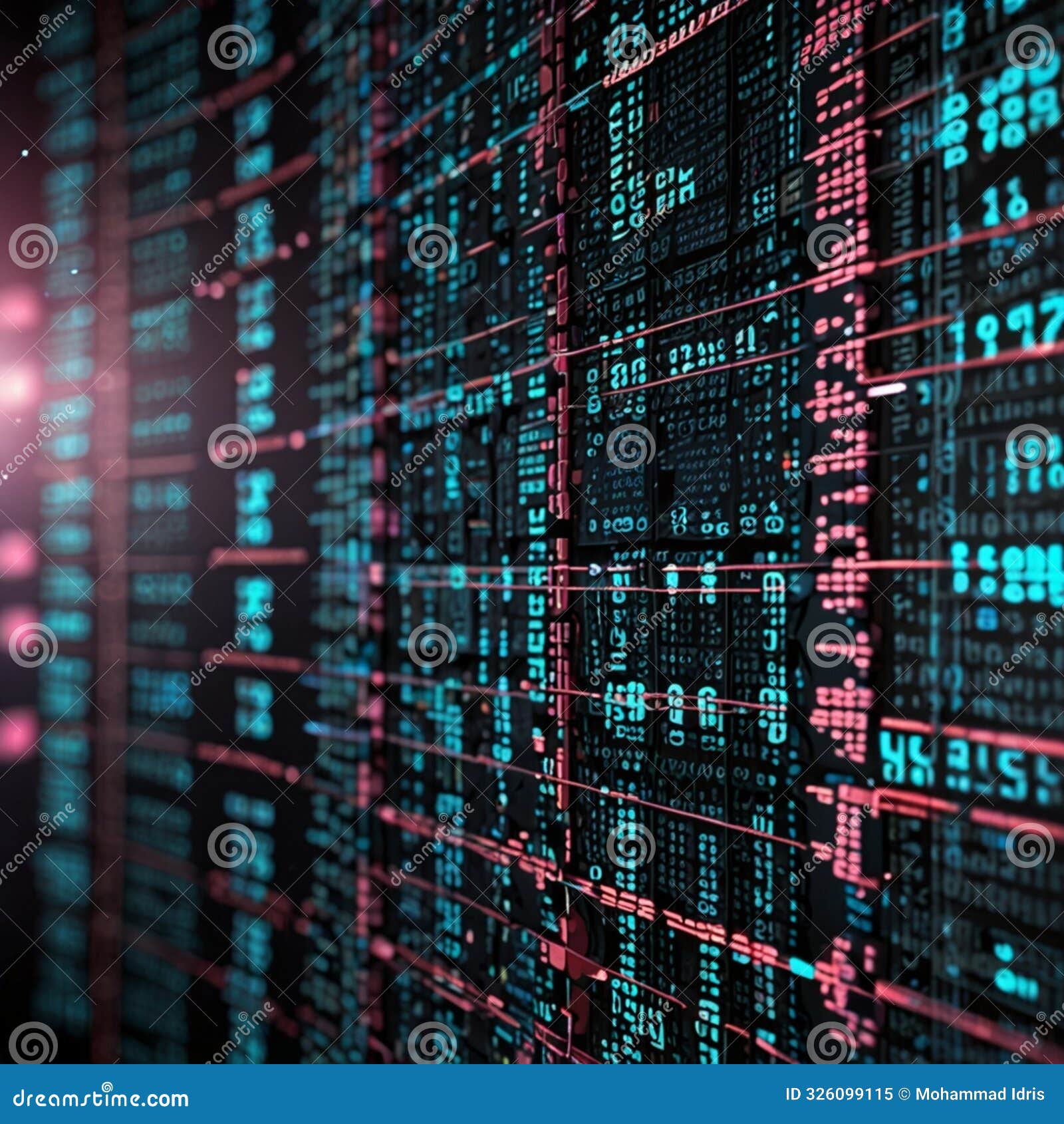 Blockchain Technology. Blocks of Information in Digital Space ...