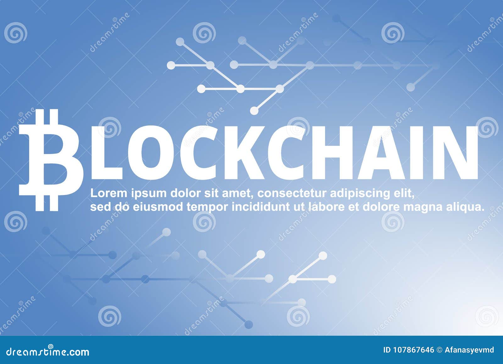 Blockchain Technology Blue Background. Vector Illustration. Stock ... Blockchain Technology Blue Background. Vector Illustration. Stock ...