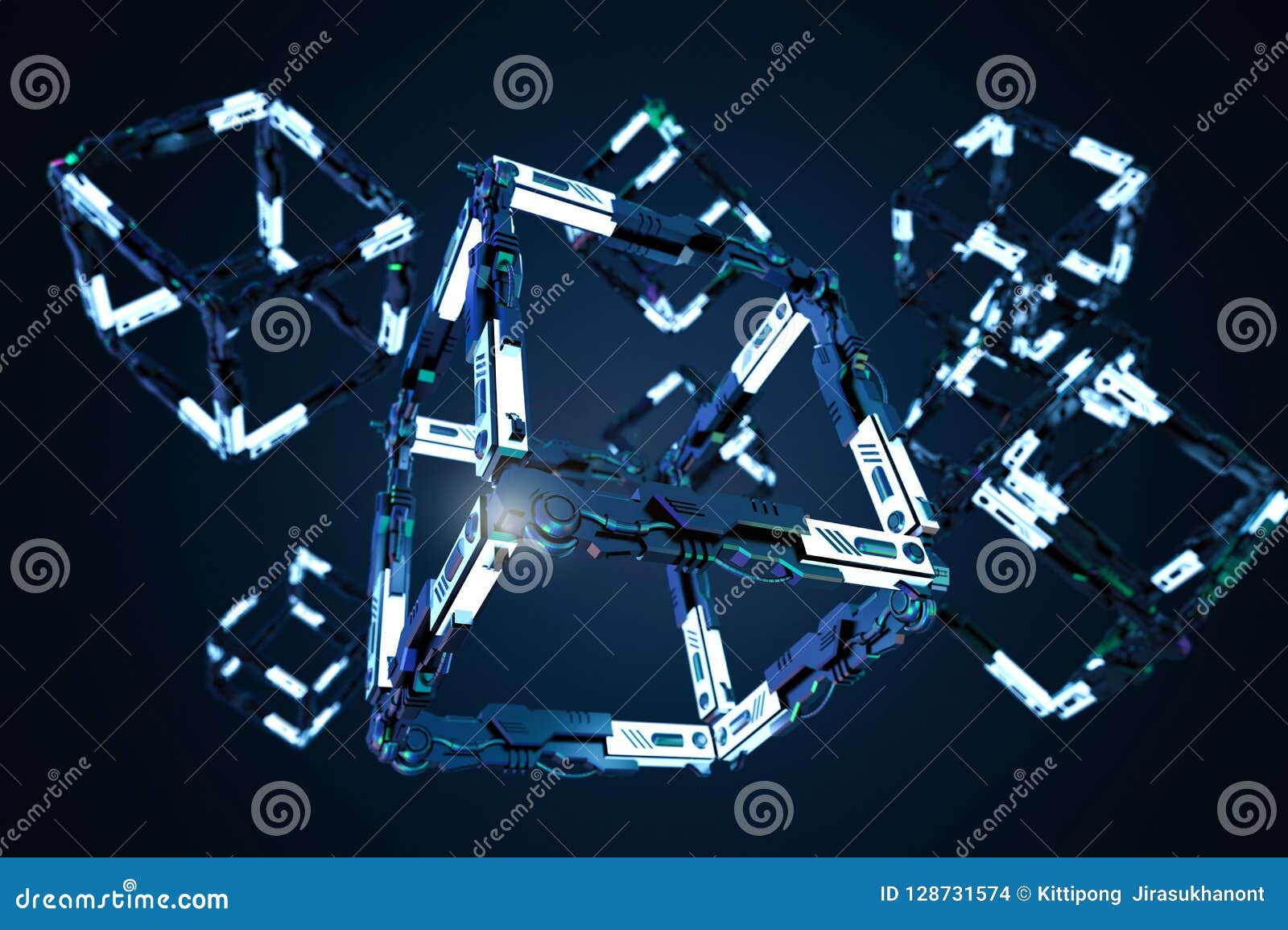 Blockchain Technology Concept Stock Photo - Image of financial, block ...