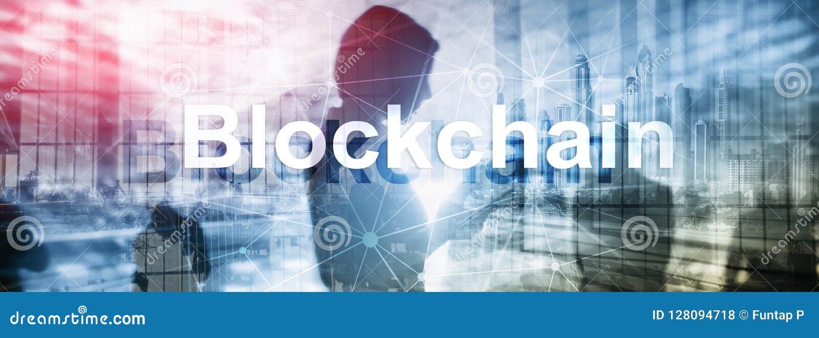 Blockchain Technology Concept on Server Background. Data Encryption ...