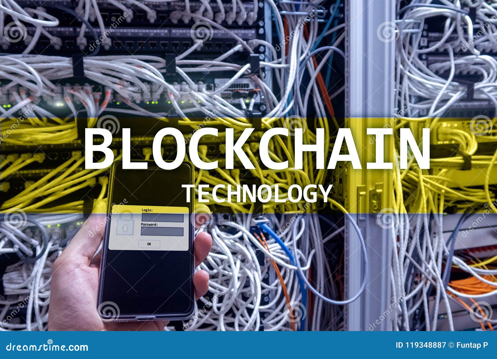 Blockchain Technology, Cryptocurrency Mining. Stock Image - Image of ...