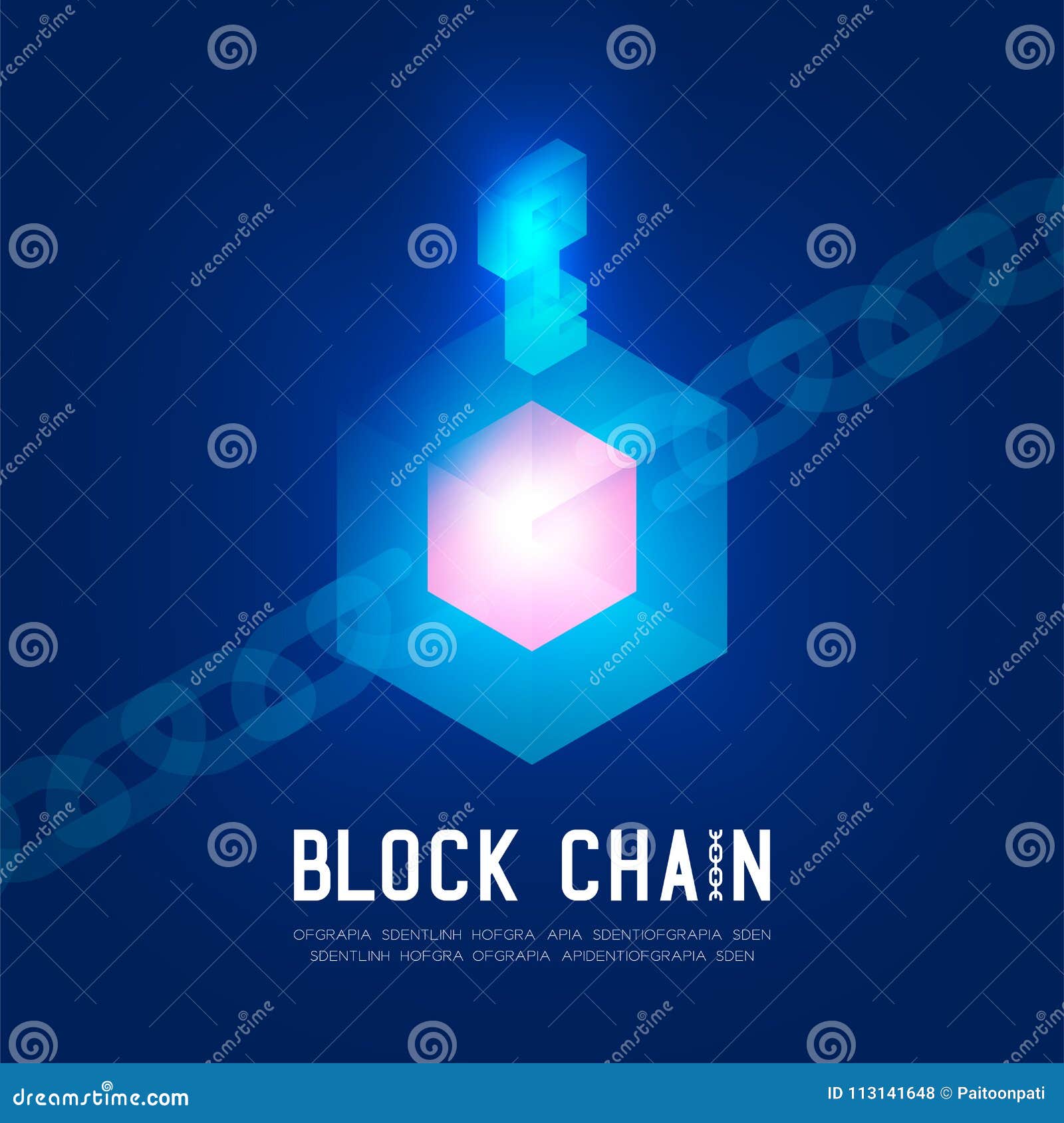 Blockchain Technology 3D Isometric Virtual, Login System Concept Design ...
