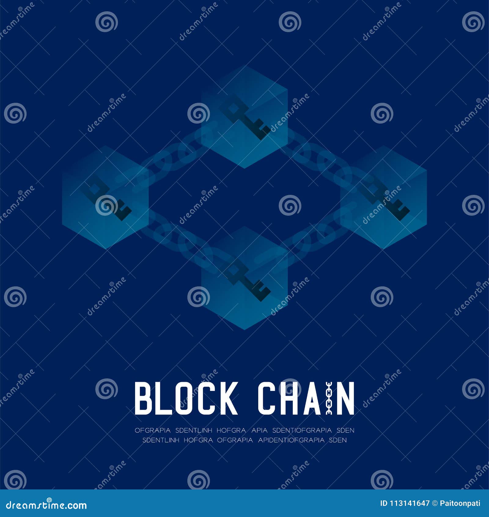 Blockchain Technology 3D Isometric Virtual, Login System Offline Stock ...