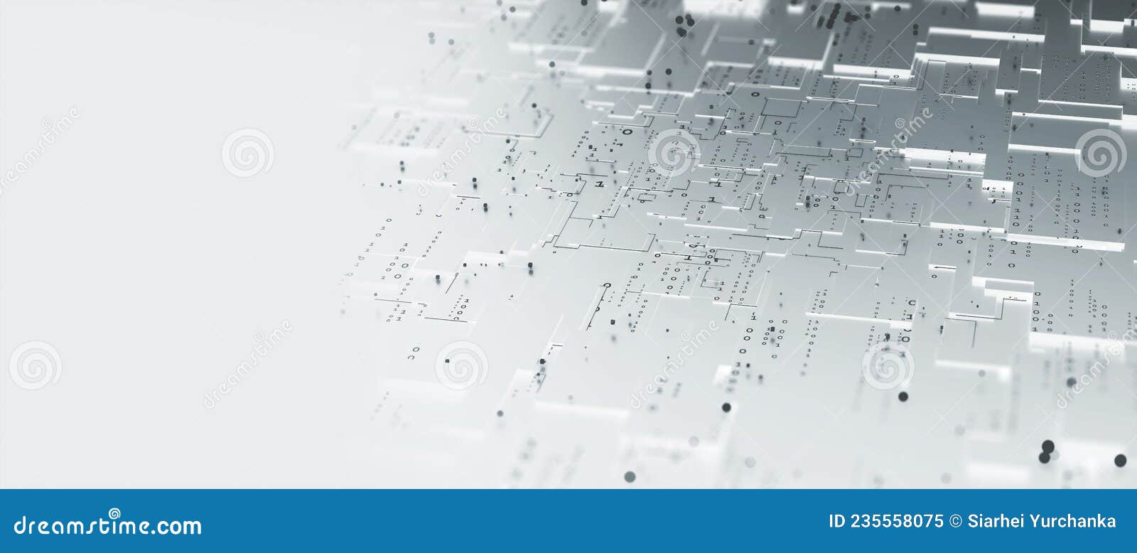 Blockchain Technology, Futuristic Microcircuit. Motherboard, Neural ...