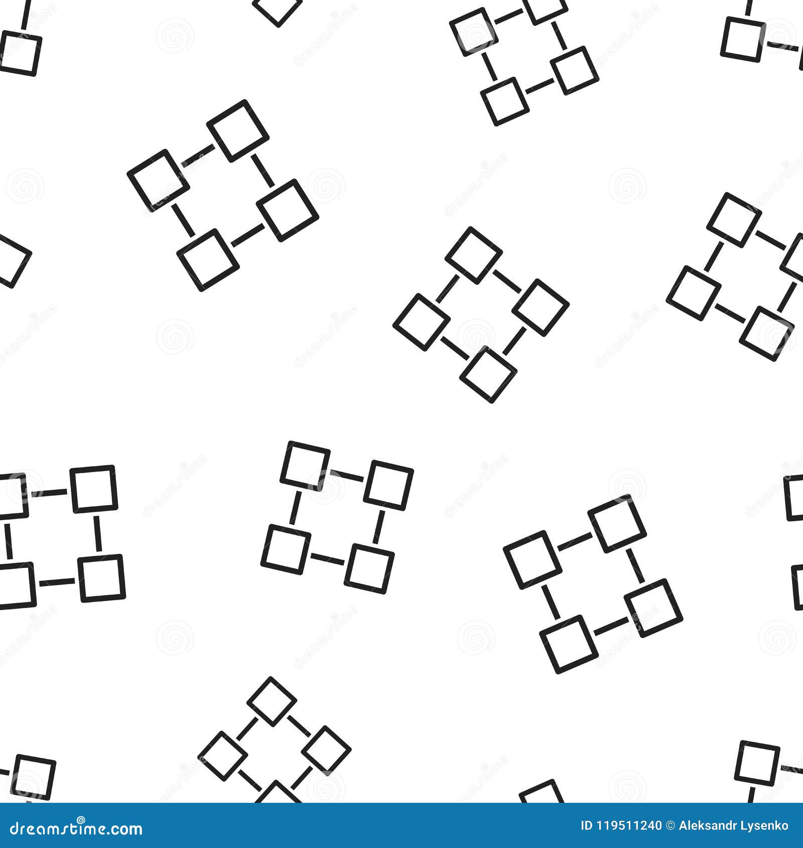 Blockchain Technology Icon Seamless Pattern Background. Business Stock ...