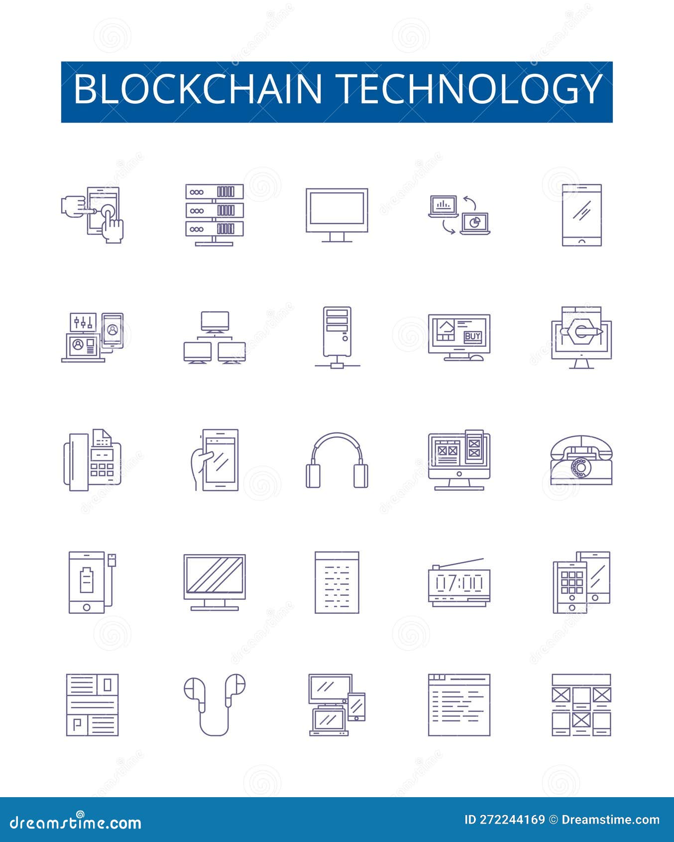 Blockchain Technology Line Icons Signs Set. Design Collection of ... Blockchain Technology Line Icons Signs Set. Design Collection of ...