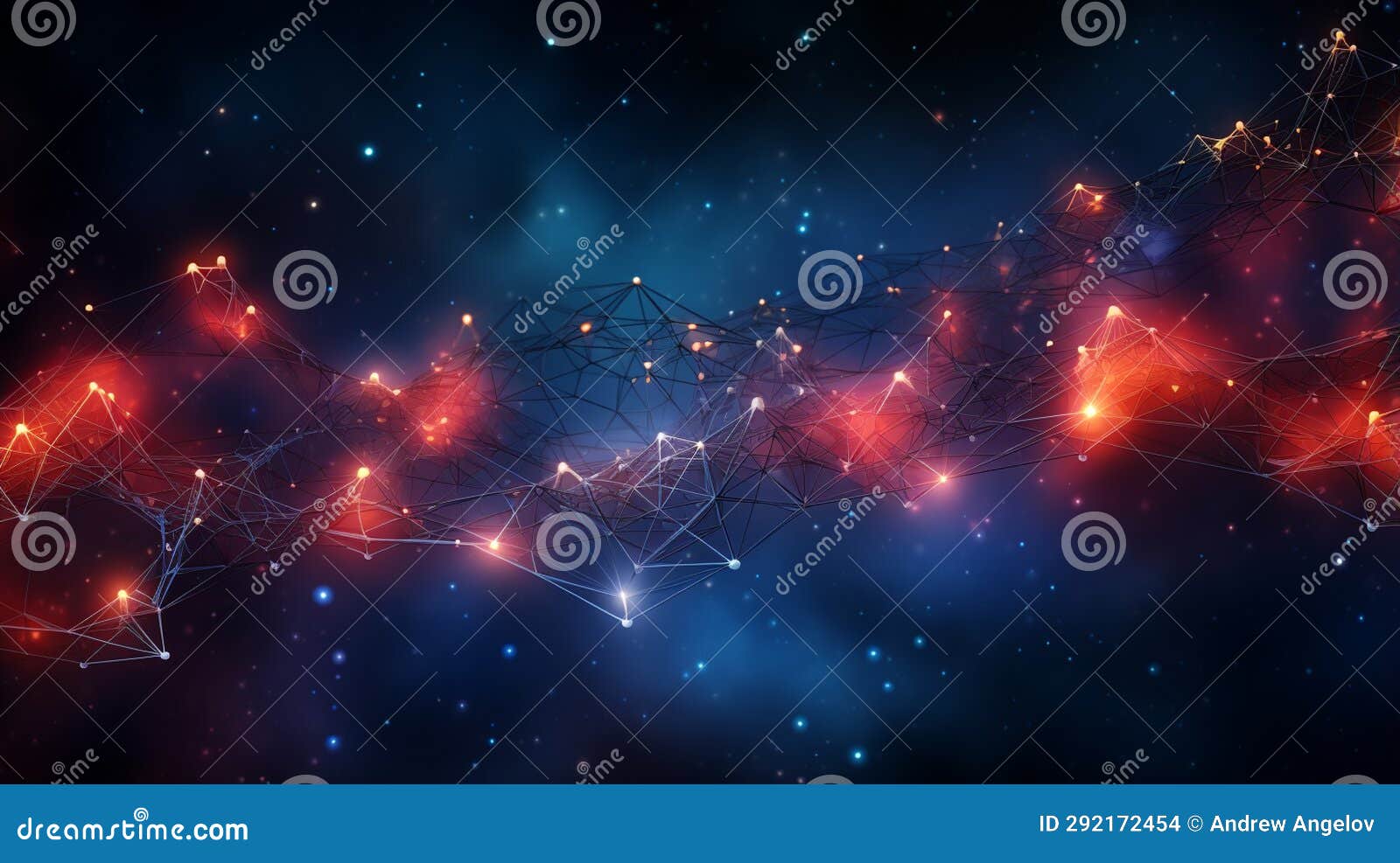 Blockchain Technology, Network Structure Background Stock Photo - Image ...