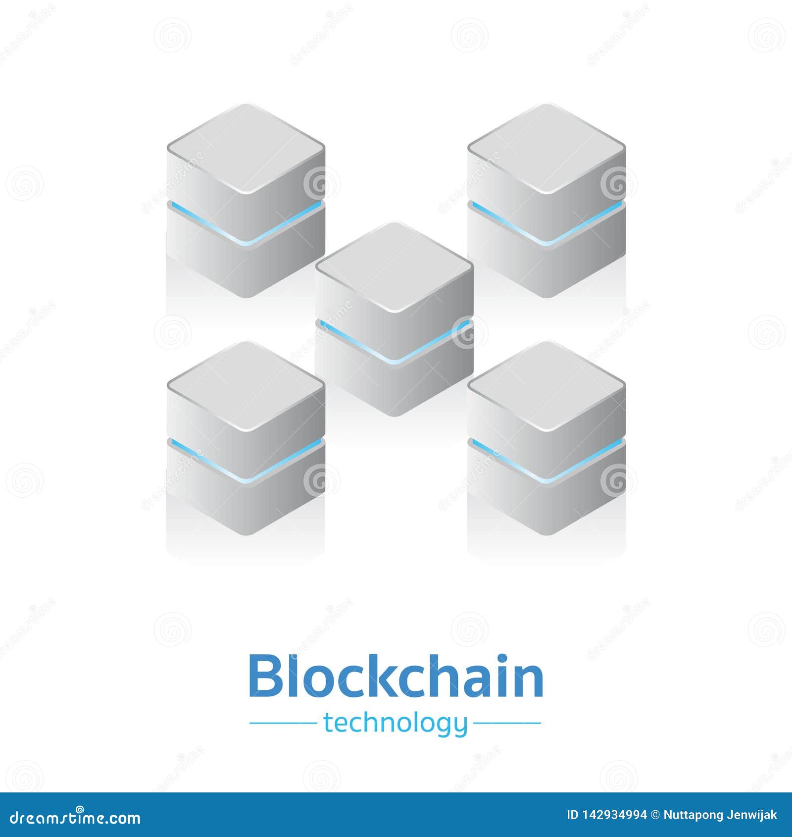 Blockchain Technology Vector III Stock Vector - Illustration of bank ...