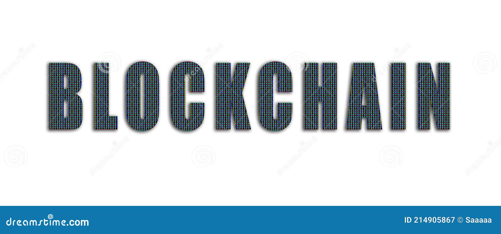Blockchain Text with Oled Screen Macro Pattern Stock Illustration ...