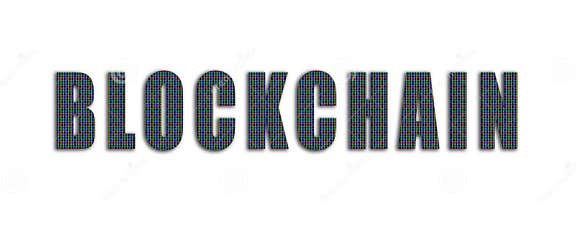 Blockchain Text with Oled Screen Macro Pattern Stock Illustration ...