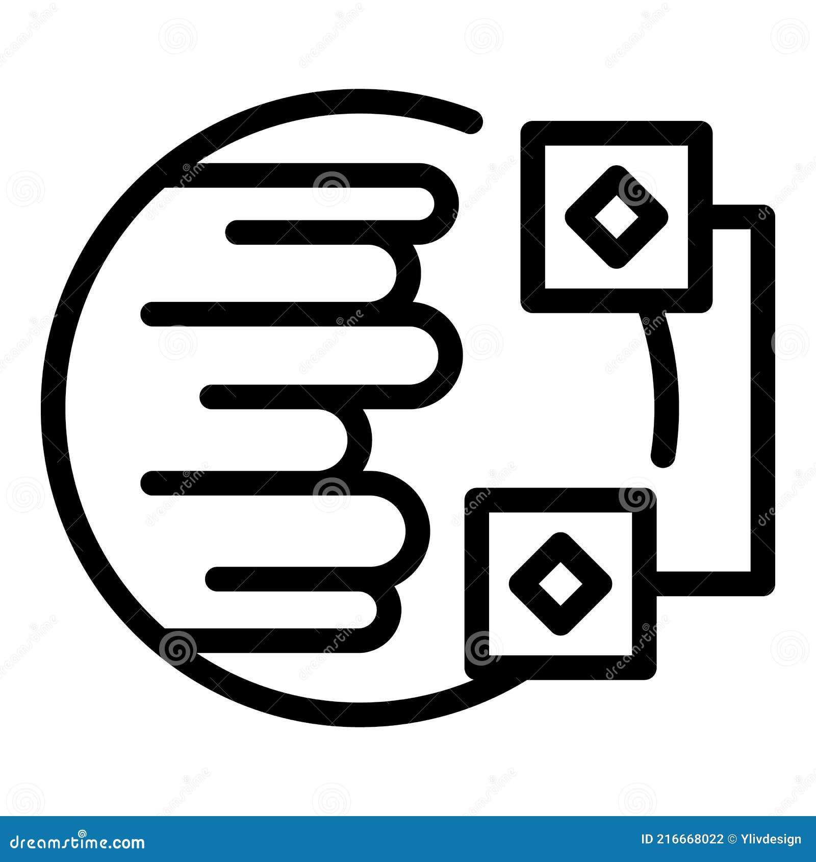 Blockchain Transaction Icon, Outline Style Stock Vector - Illustration ...